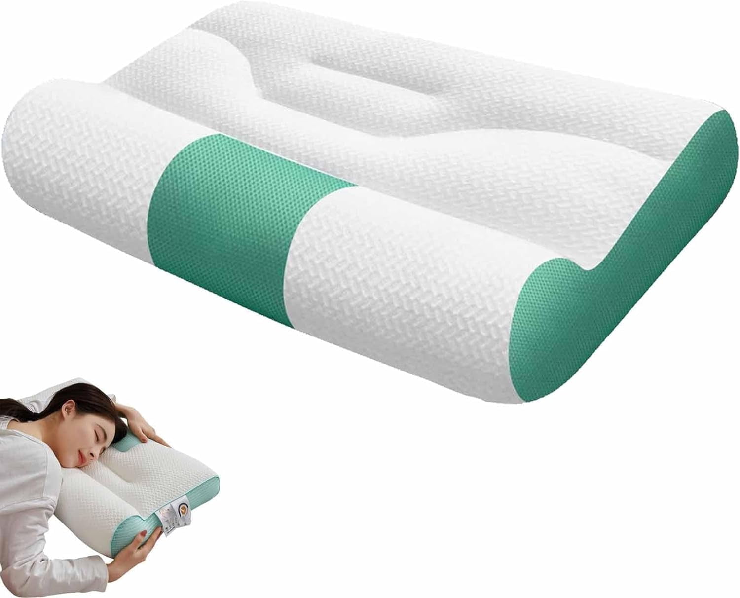 Sleep Enhancing Cervical Support Comfort Goose down Pillow, for Neck ...