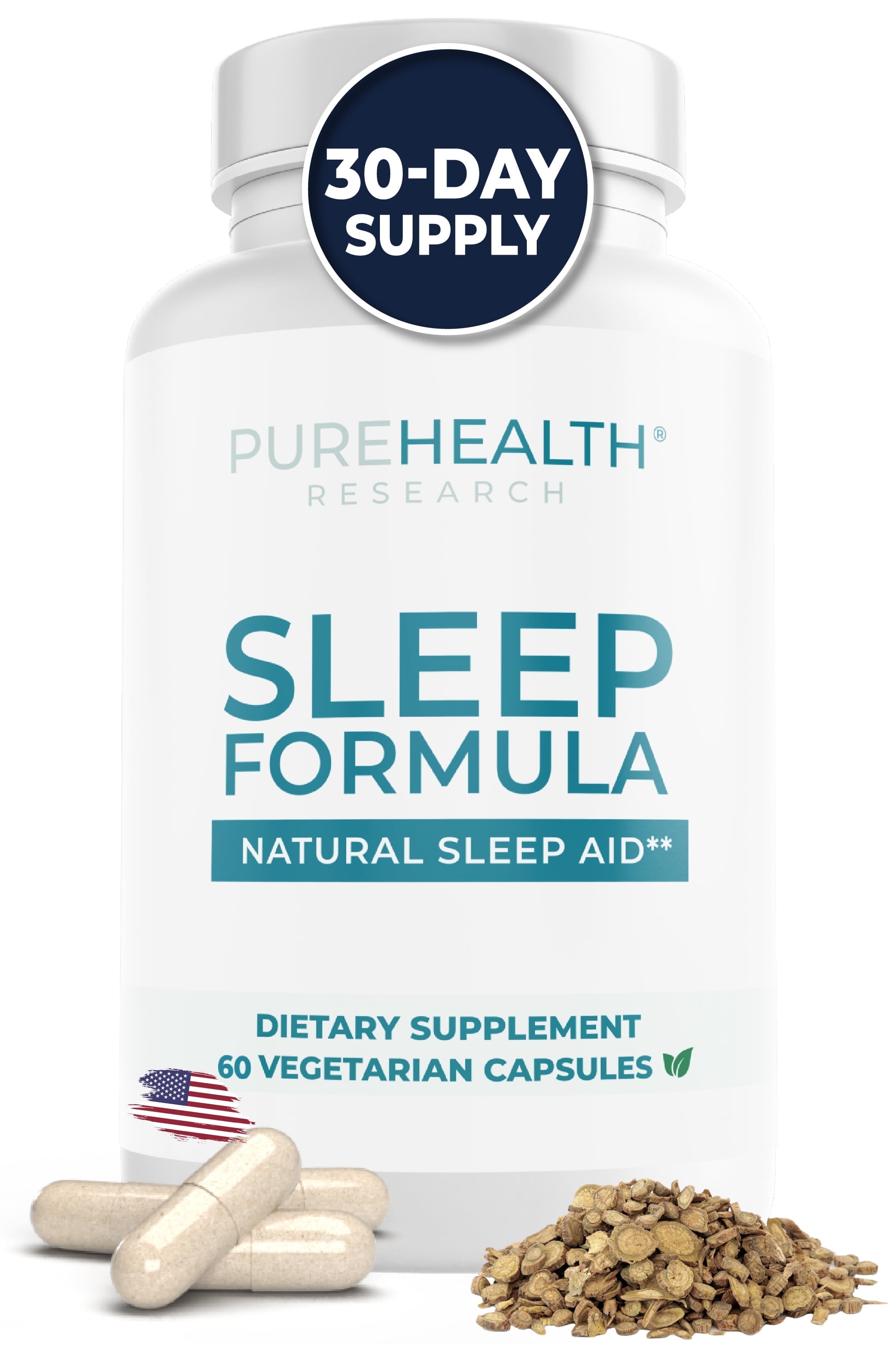 PureHealth Research Sleep Formula, Natural Anxiety Relief Pills for ...