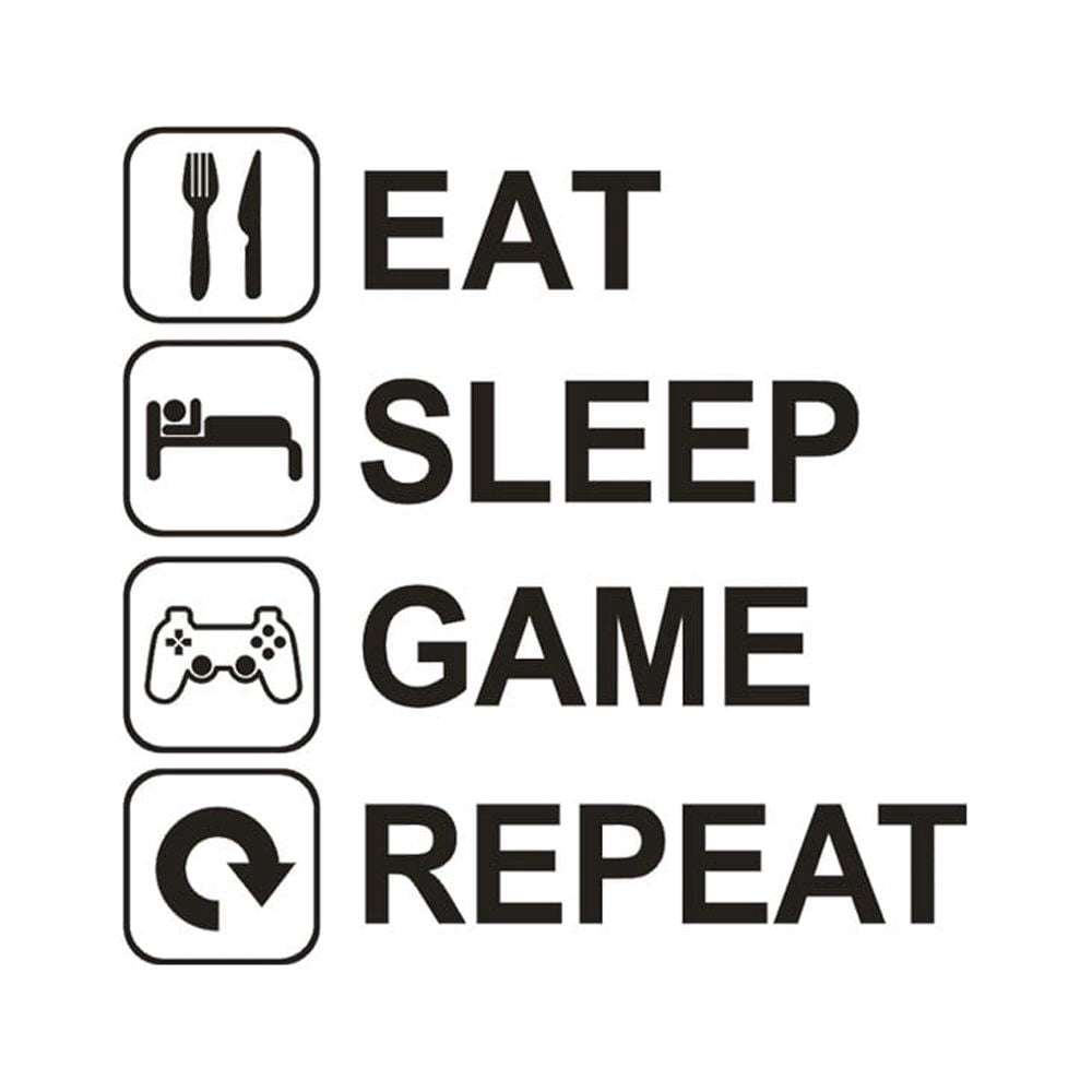 Sleep Game Removable Art Vinyl Mural Home Room Decor Wall Stickers ...