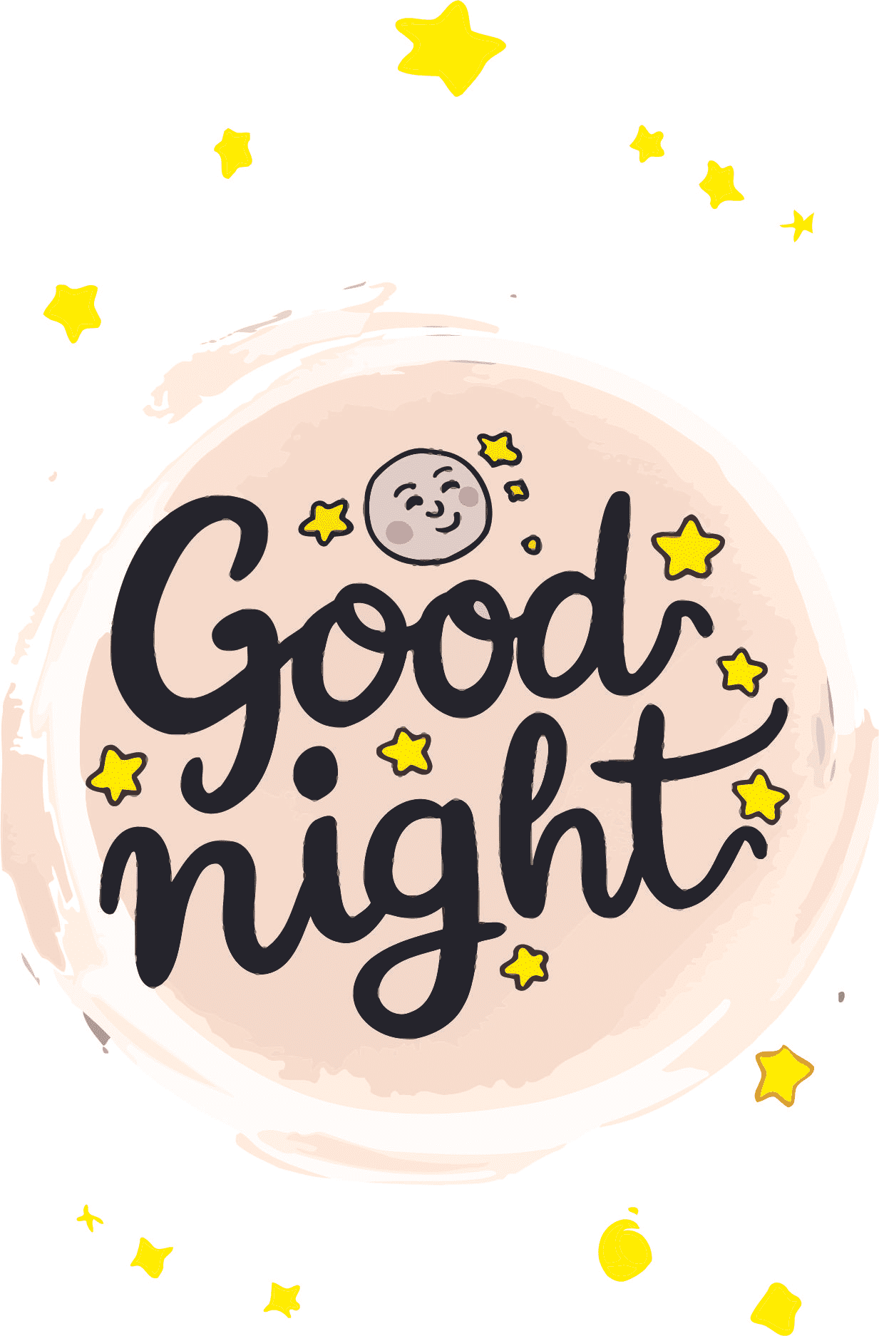 Sleep Good Night Sleeping Scenery Moon Sky Positive Life Quotes Saying ...