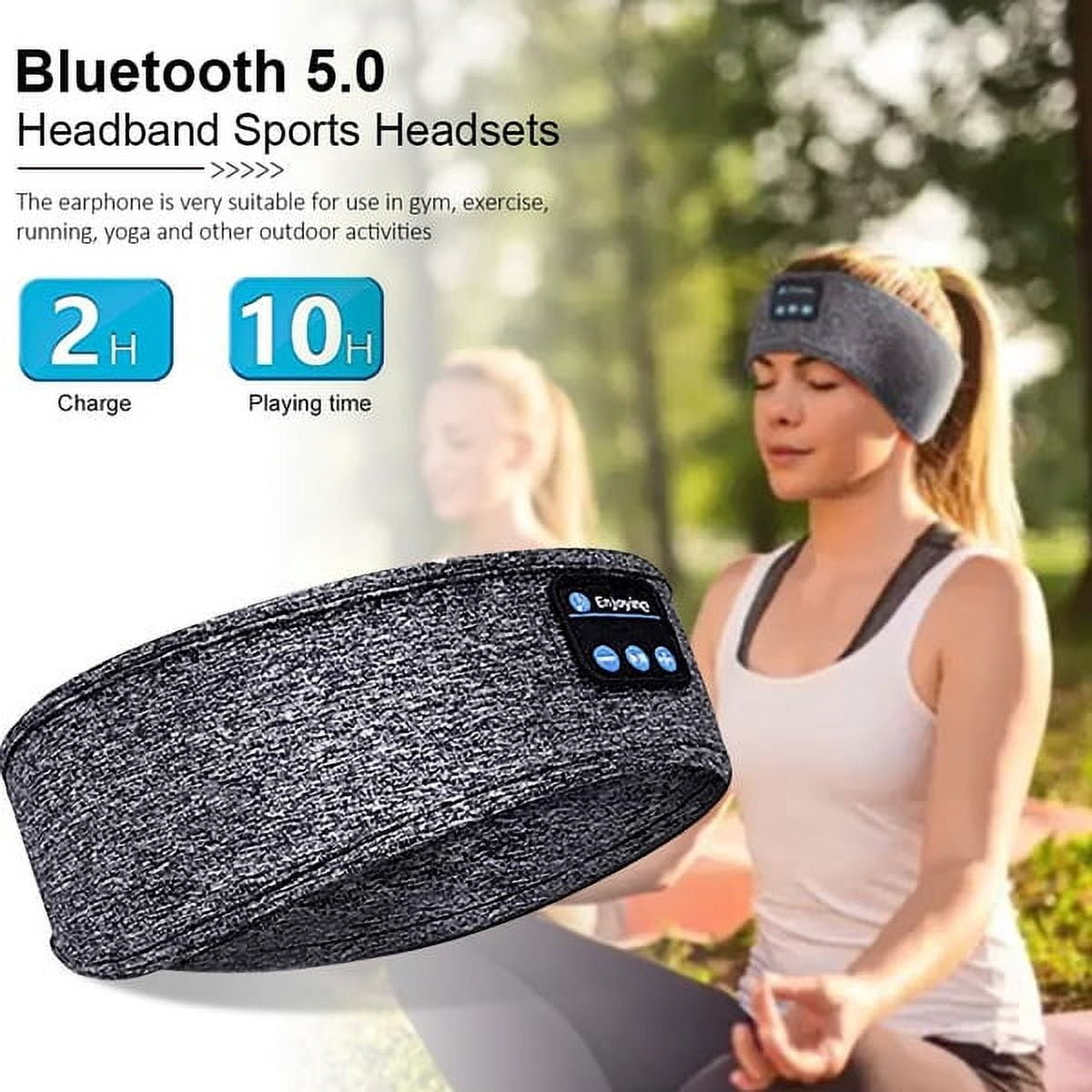 Sleep Headphones Bluetooth Mask Wireless Sports Headband with Speakers ...
