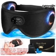 Sleep Headphones Mask with White Noise, 10H Battery, Timer, 3D Blackout ...