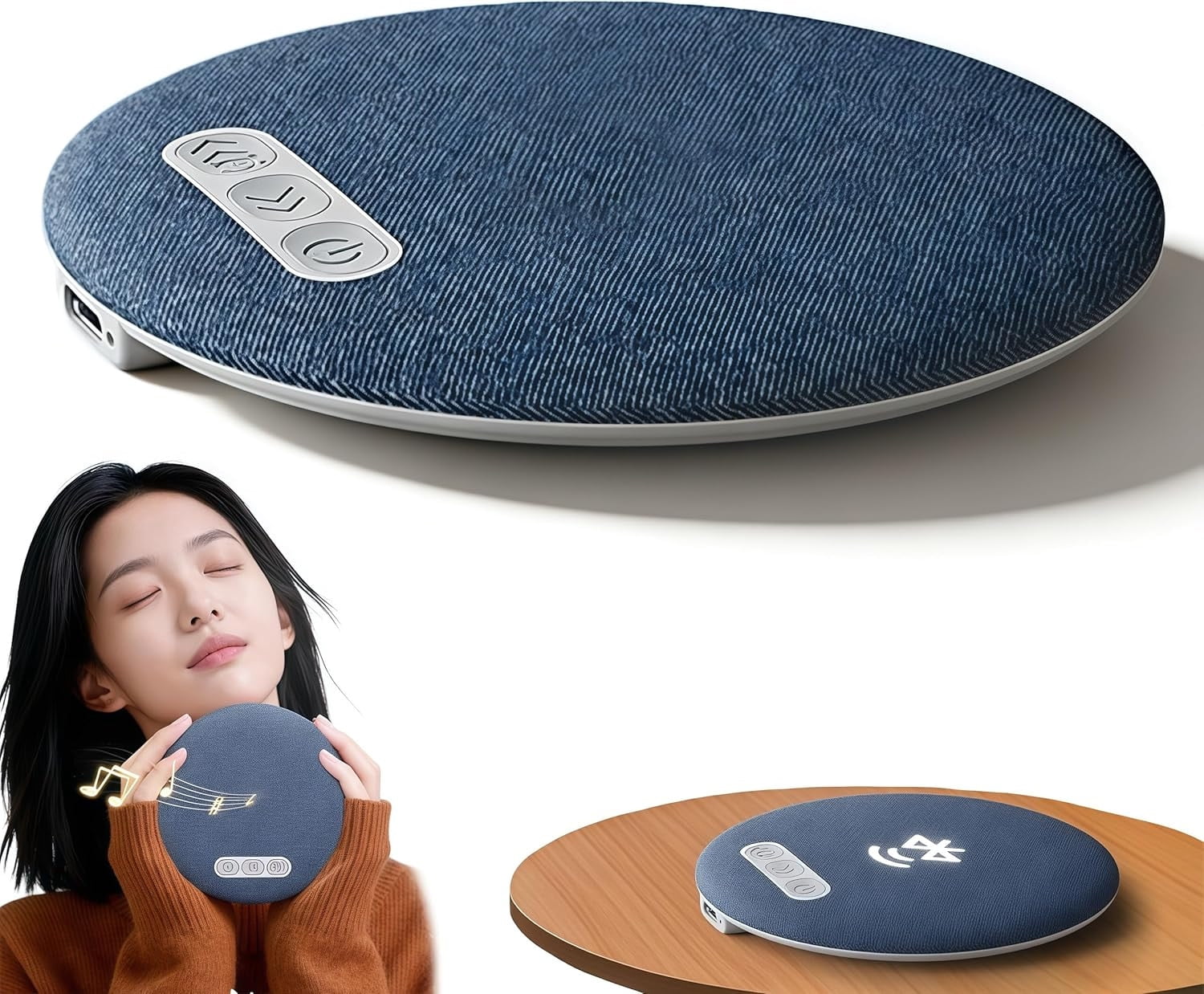 Sleep Headphones for Side Sleepers, Uitra Thin HD Stereo Pillow Speaker ...