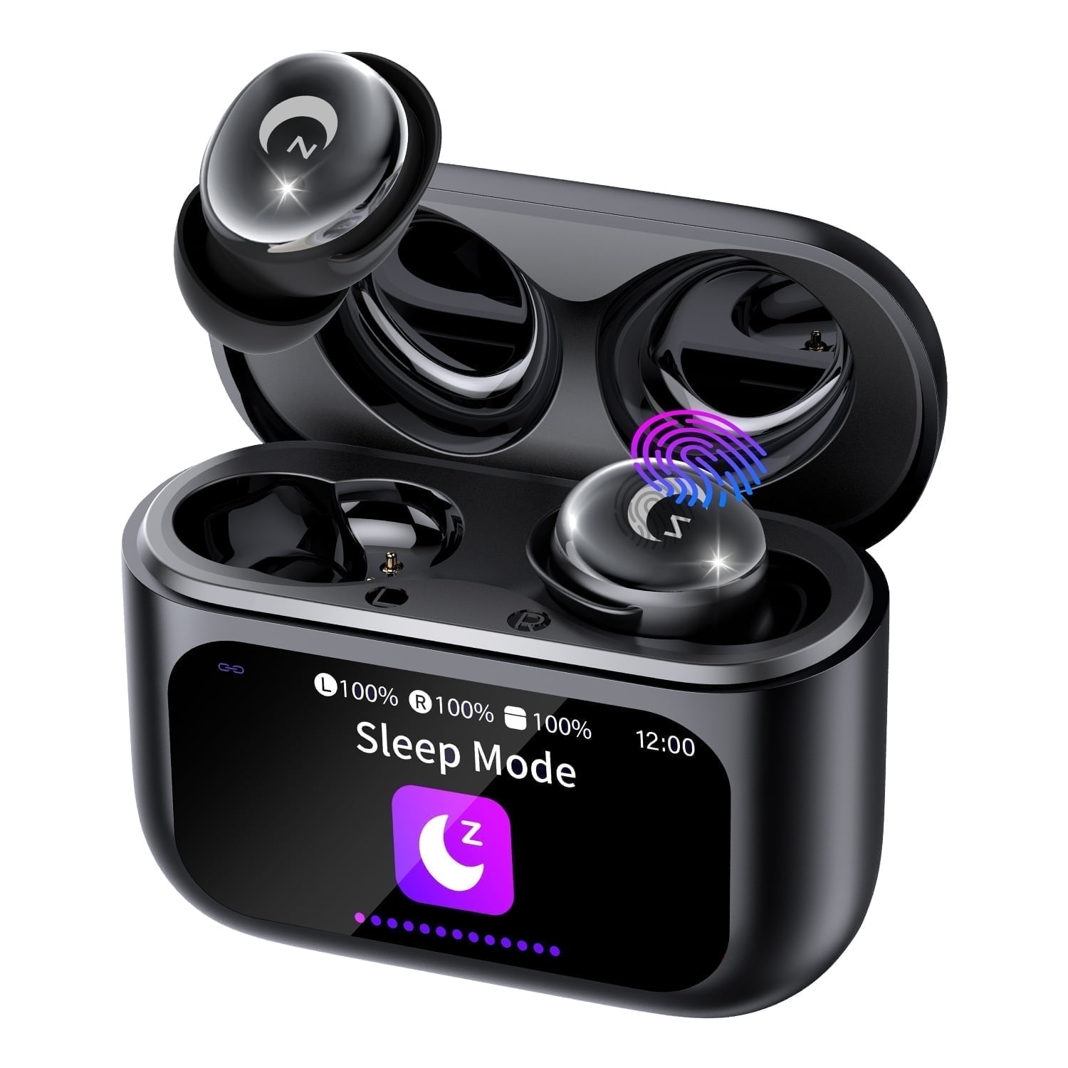 Sleep Earbuds Bluetooth 5.4 in Ear Smart Touch Screen Headphones, 48H ...