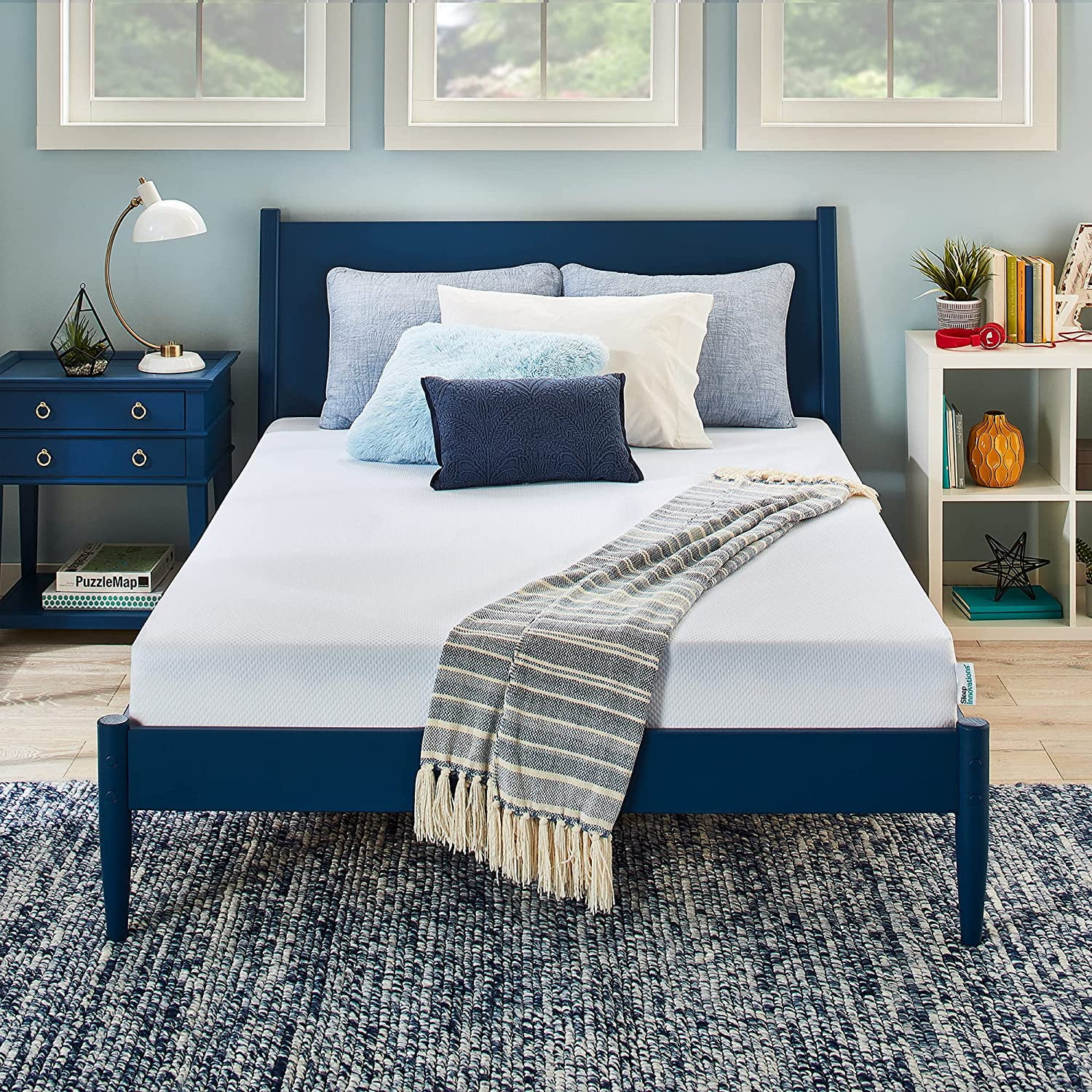 Sleep Innovations Marley 10 Inch Cooling Gel Memory Foam Mattress with ...