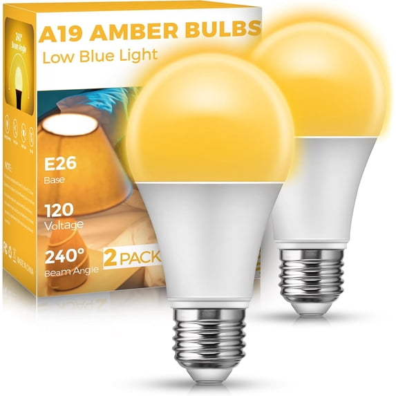 Sleep Light Bulb, Amber Light Bulbs for Sleep Therapy, Blue Light ...