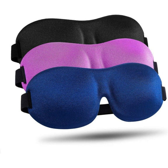 2 Pack 3D Contoured Sleep Mask Sleeping Eye Masks for Lash Extensions ...