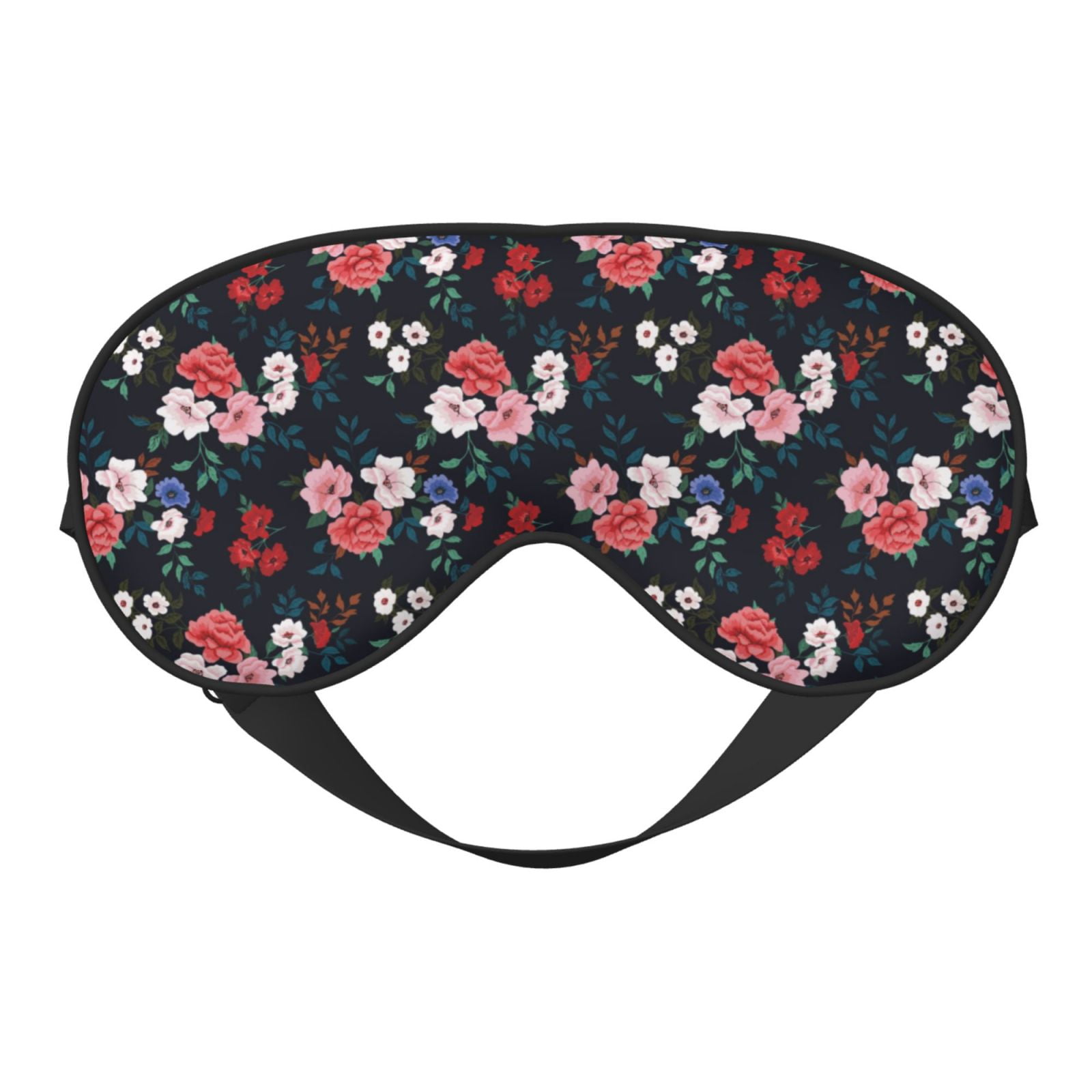 Sleep Mask - Blue Pink Red Rose Flowers Light Blocking Eye Mask for ...