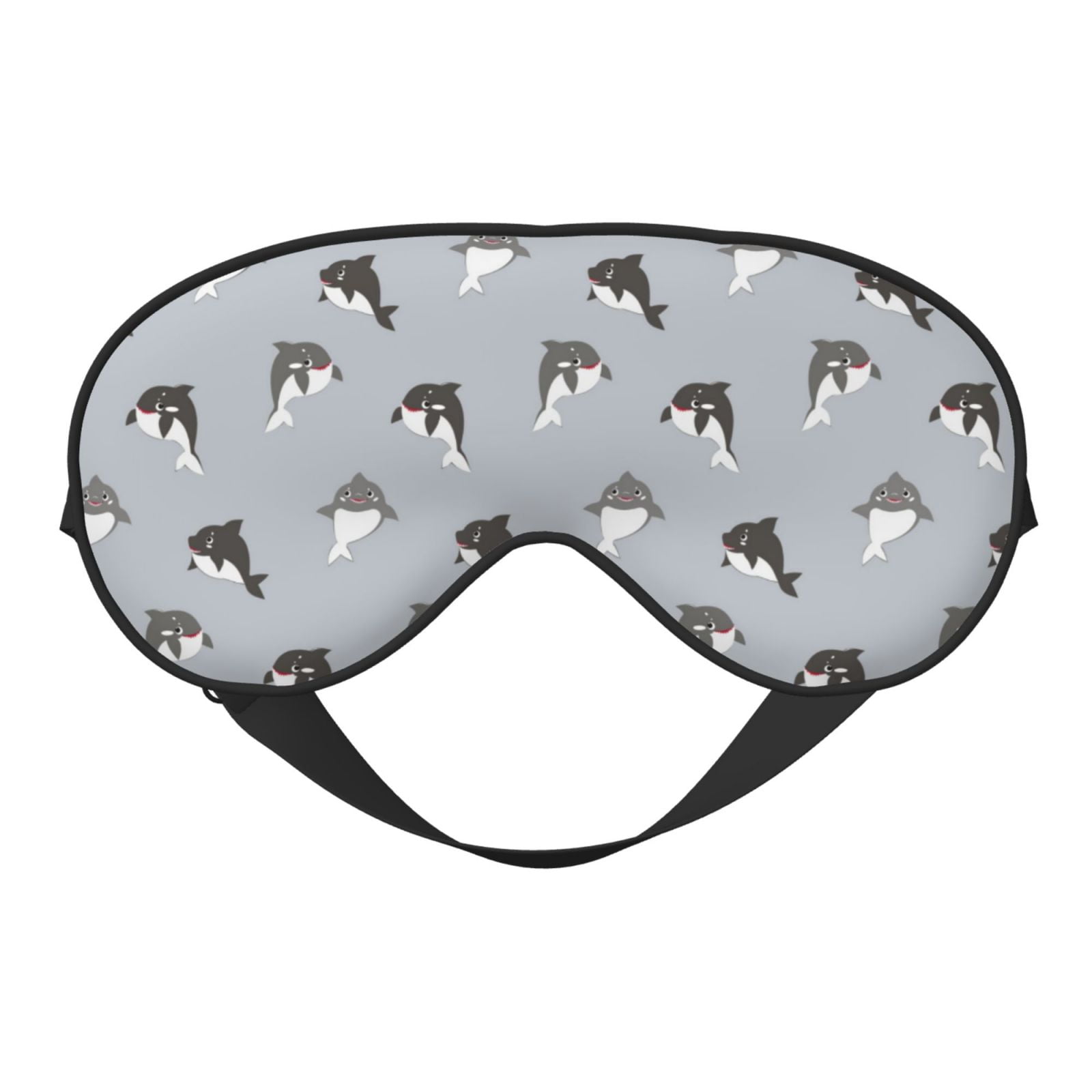 Sleep Mask - Cartoon Cute Funny Shark Light Blocking Eye Mask for sleep ...