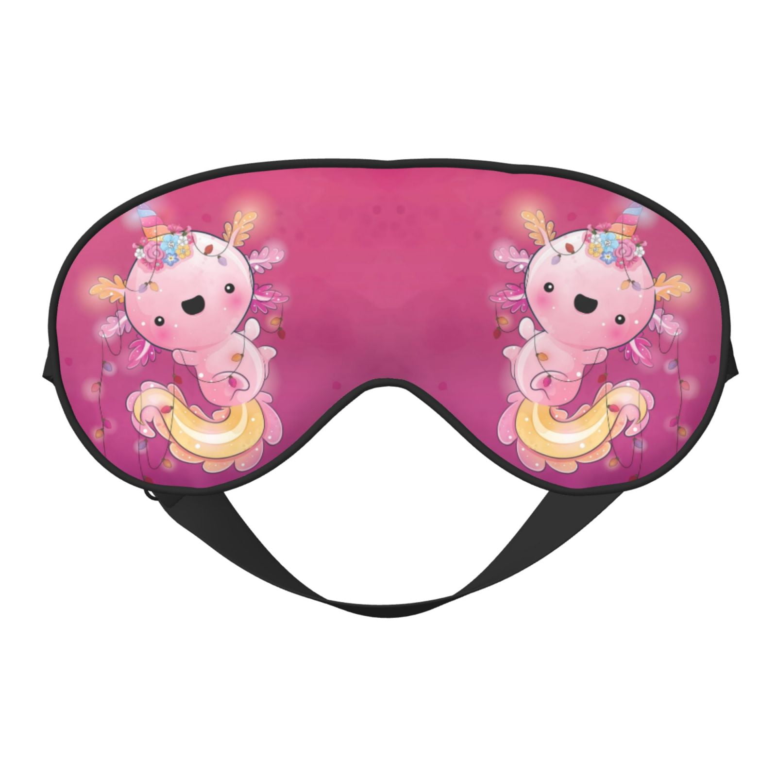Sleep Mask - Cute Pink Axolotl A Light Blocking Eye Mask for sleep with ...