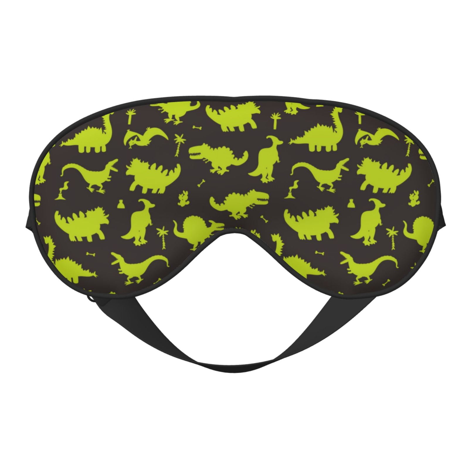 Sleep Mask - Dinosaurs Green Silhouette Light Blocking Eye Mask for ...