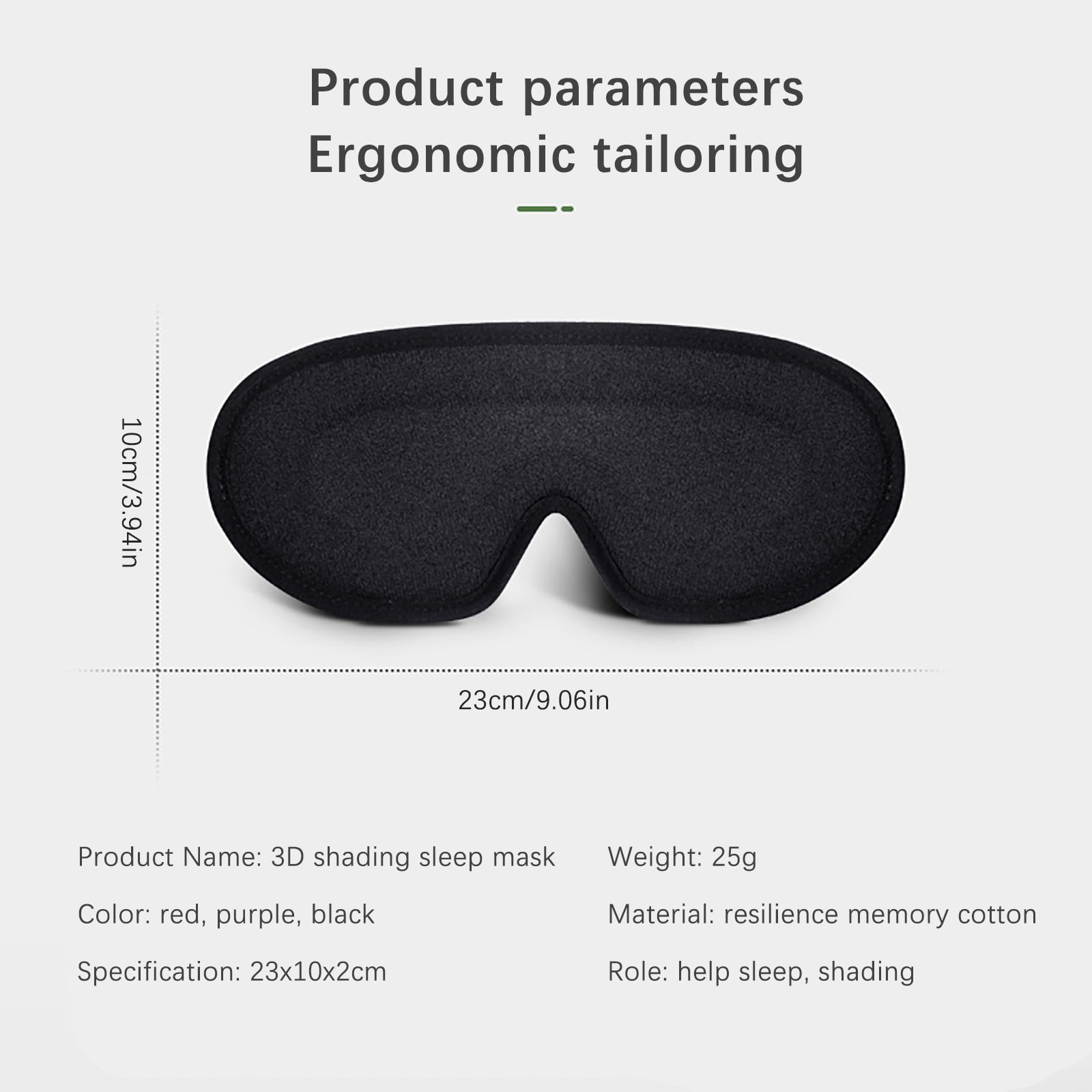 Sleep Mask For Women And Men With Contoured Eye Cups, 3D Inner Nose ...
