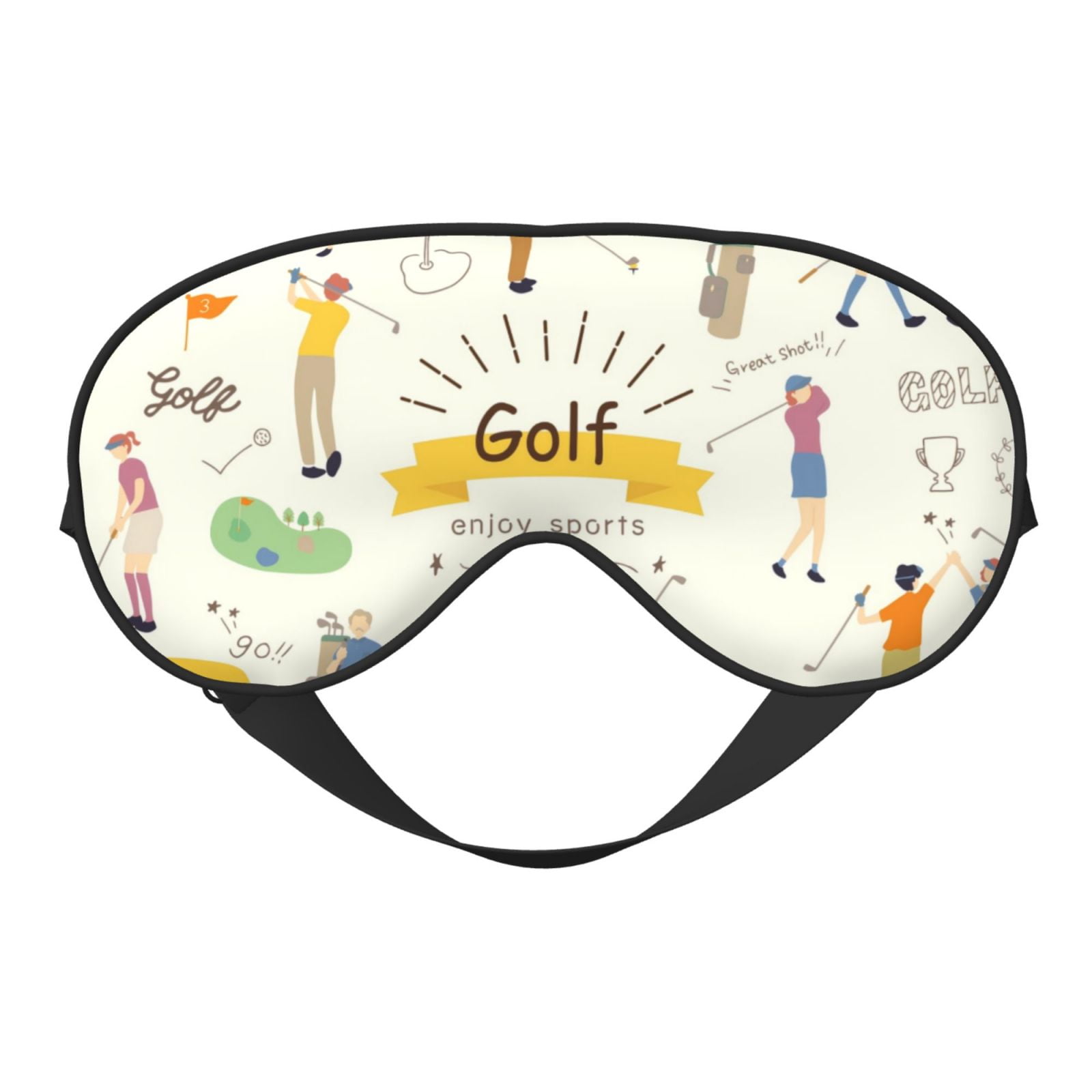 Sleep Mask - Golf Icons And Golfer Light Blocking Eye Mask for sleep ...