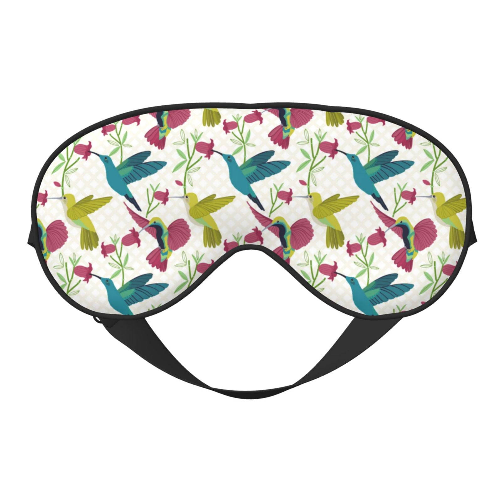 Sleep Mask - Green Blue Purple Hummingbird Light Blocking Eye Mask for ...