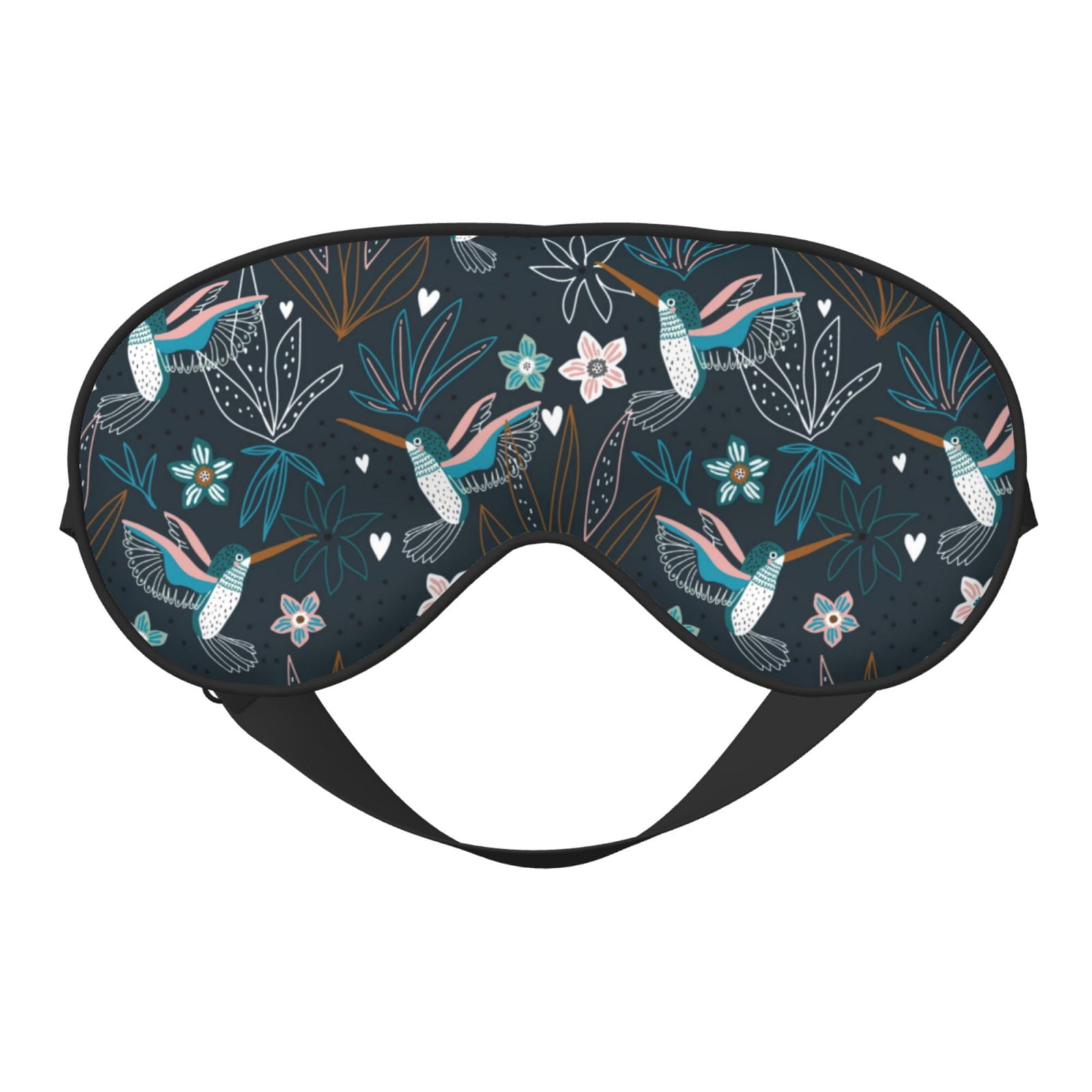 Sleep Mask - Hand Painted Hummingbird Flower Light Blocking Eye Mask ...