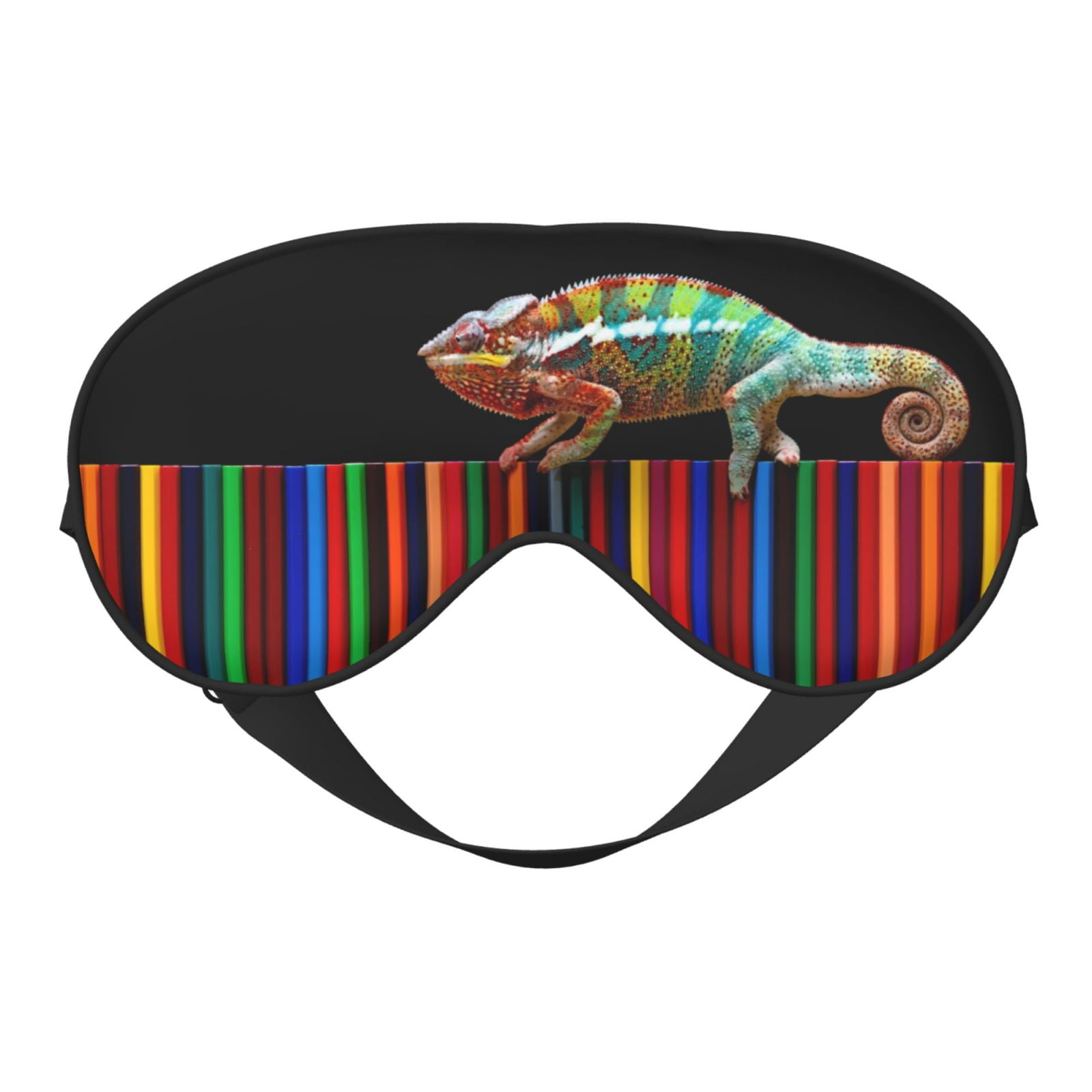 Sleep Mask for Men Women, Chameleon Panther On Colored Pencils ...