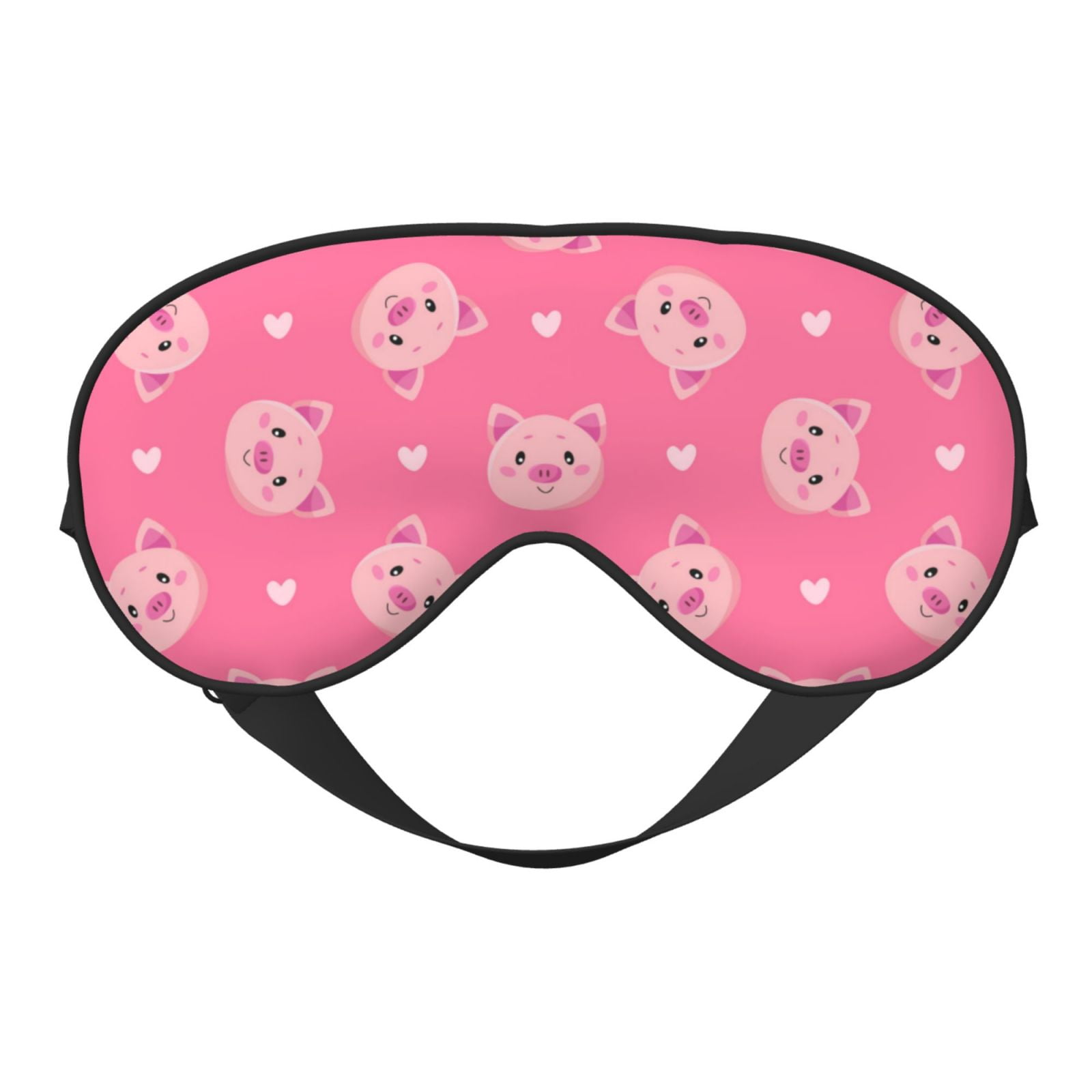 Sleep Mask - Romantic Loving Cute Pig Rosy Red Light Blocking Eye Mask ...