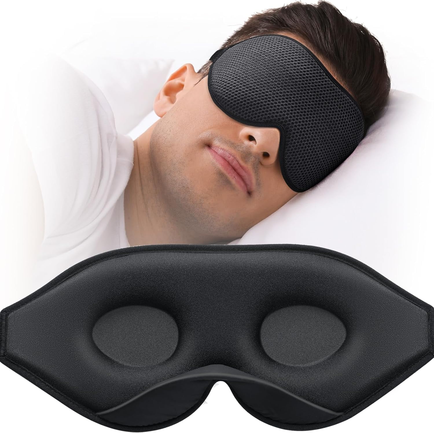 Sleep Mask for Side Sleeper, Eye Mask for Sleeping Women Men, 3D ...