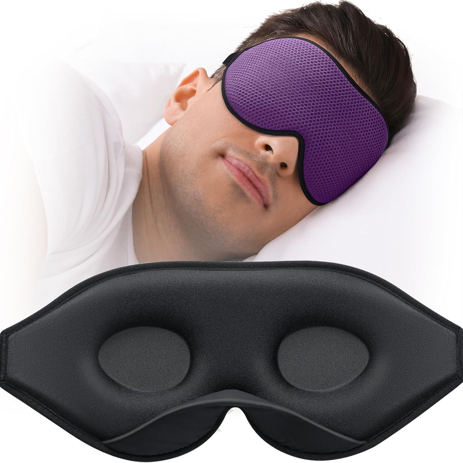 Sleep Mask for Side Sleeper, Eye Mask for Sleeping Women Men, 3D ...