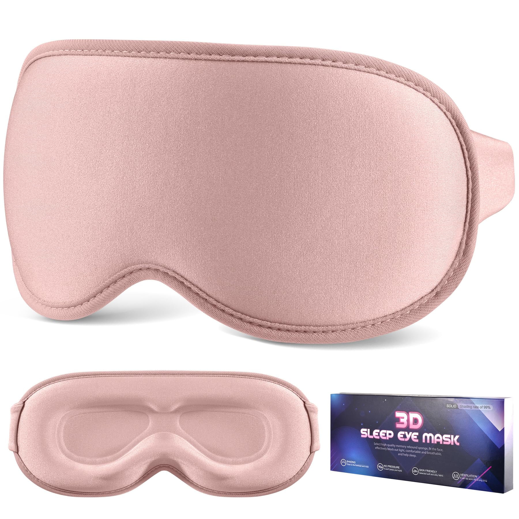 Sleep Mask for Side Sleeper Women Men, Eye Mask for Sleeping Light ...