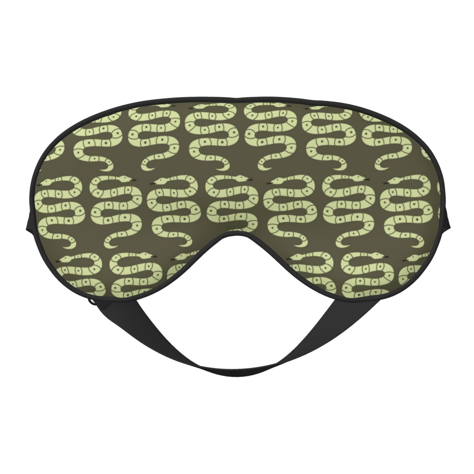 Sleep Mask - Simple Cartoon Cute Snake Green Light Blocking Eye Mask ...