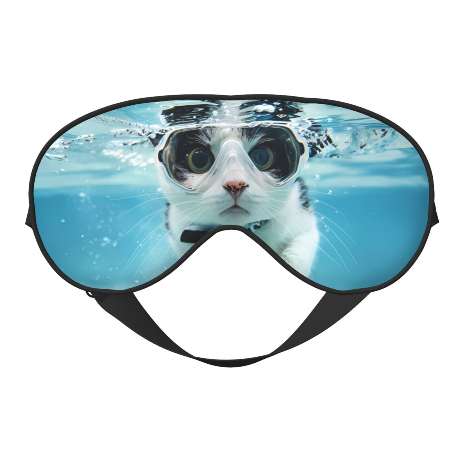Sleep Mask - Swimming Cat Goggles Light Blocking Eye Mask for sleep ...