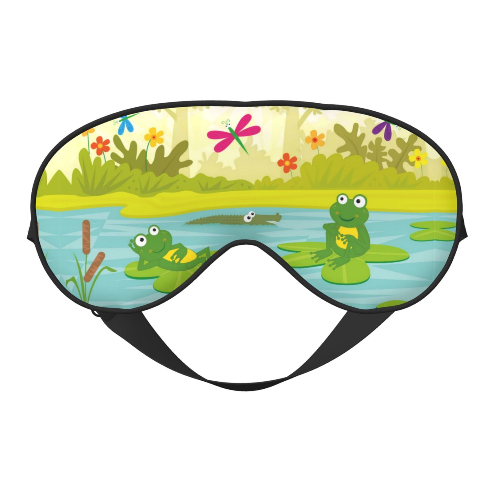 Sleep Mask, Two Frogs Are Sitting On Water Lilies Eye Masks for Sleep ...