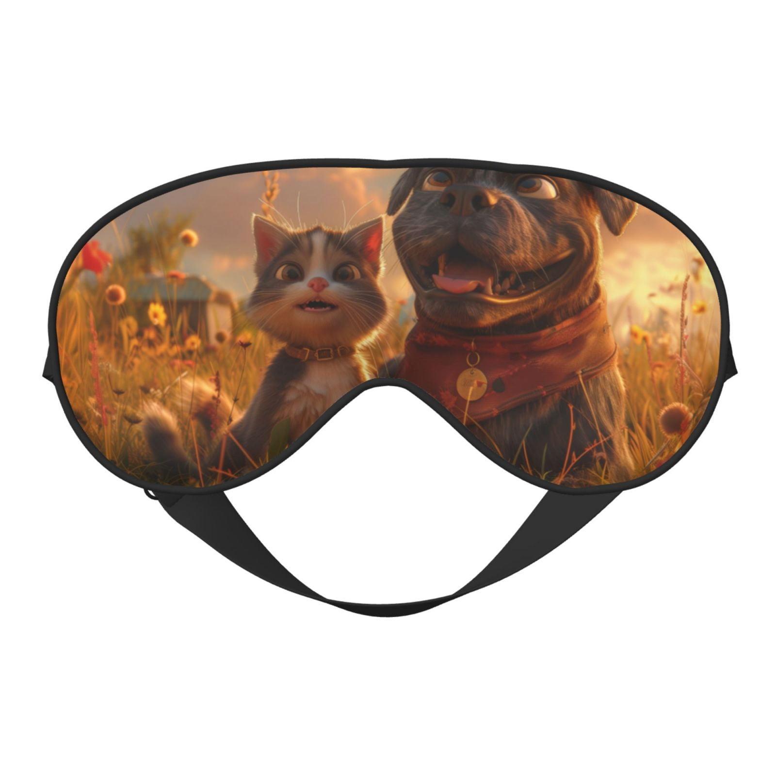 Sleep Mask - cat dog friendship Light Blocking Eye Masks for Sleep with ...