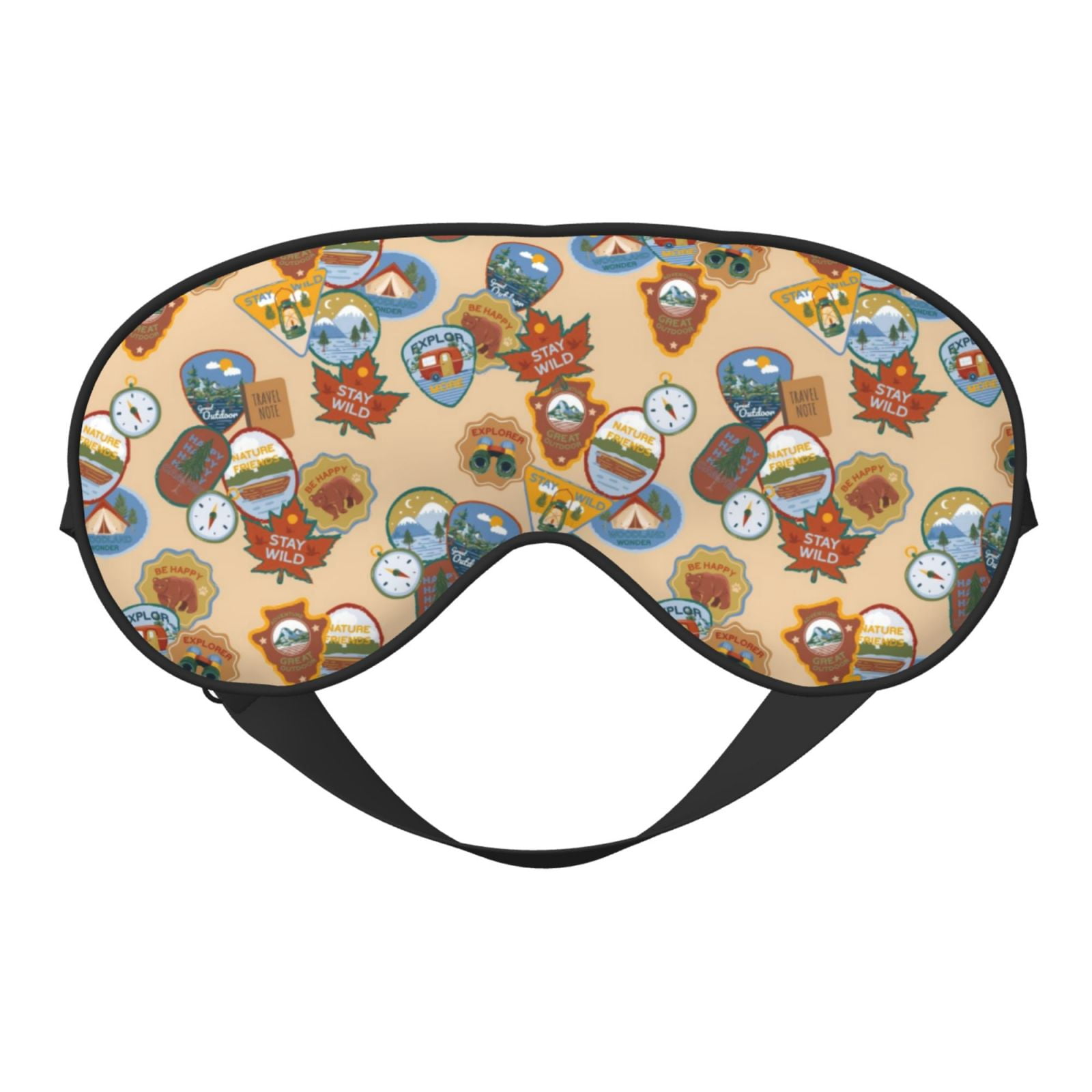 Sleep Mask for Women and Men Camp Badge Soft Blocking Eye Mask for Side ...