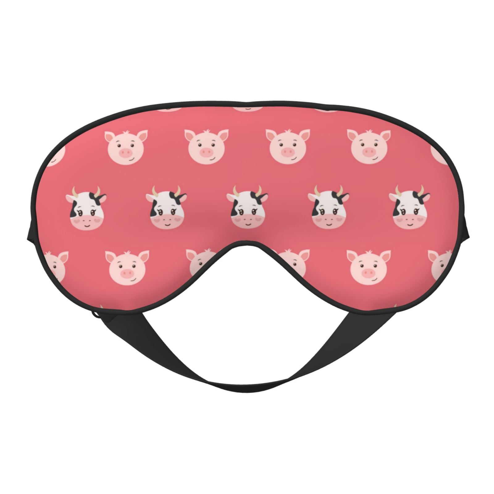 Sleep Masks for Women Men, Cartoon Cute Pig Head Cow Head Blackout Eye ...