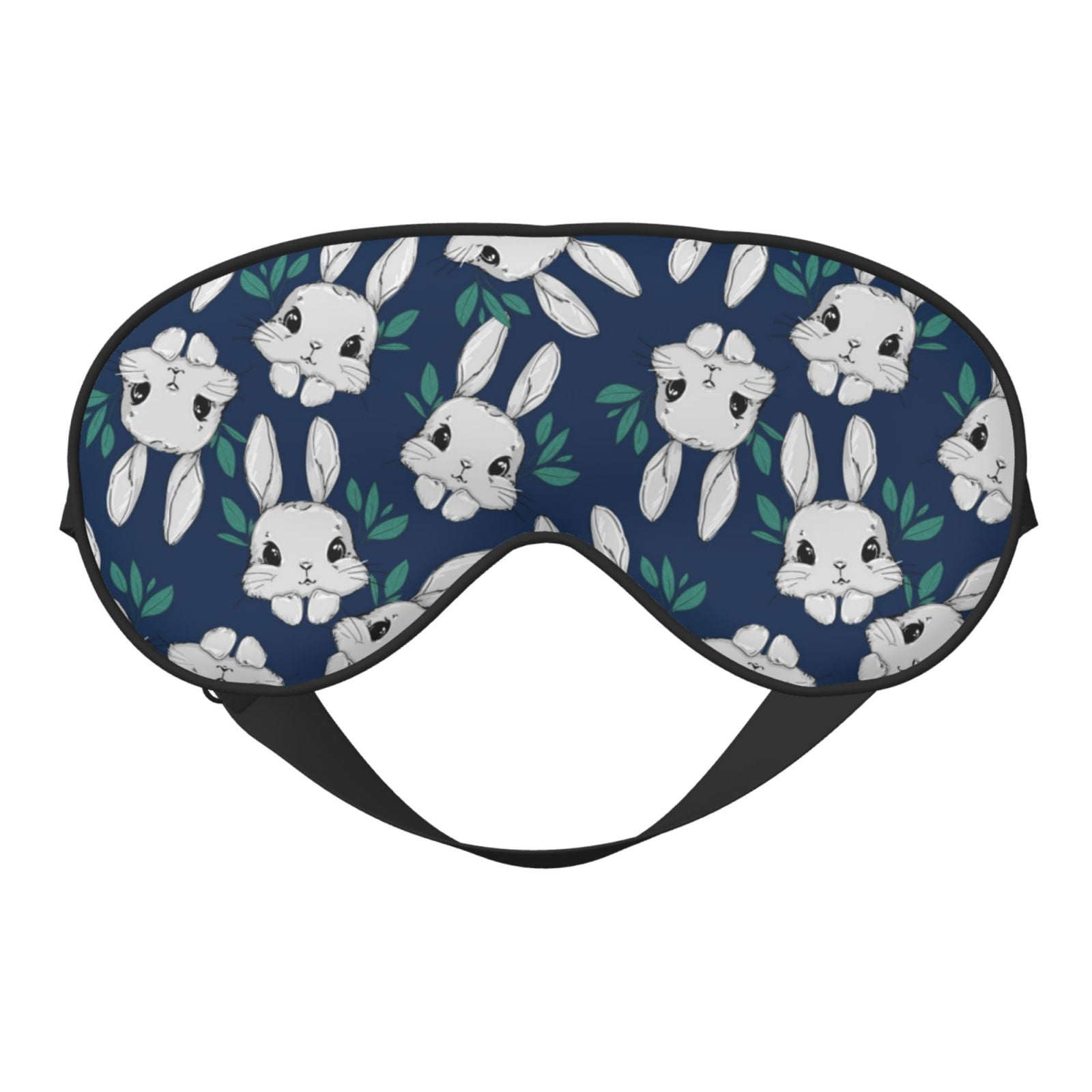 Sleep Masks for Women Men, Cartoon Cute Rabbit Face Leaf Blackout Eye ...