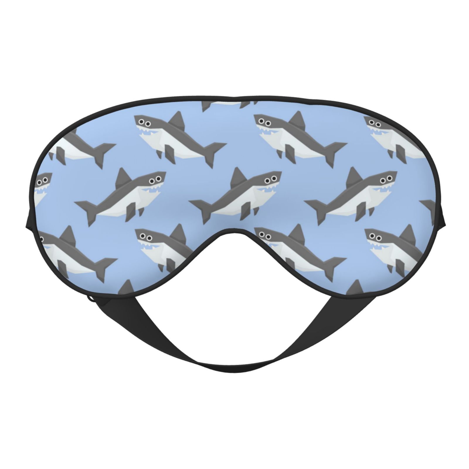 Sleep Masks for Women Men, Funny Cute Shark Blue Blackout Eye Masks for ...