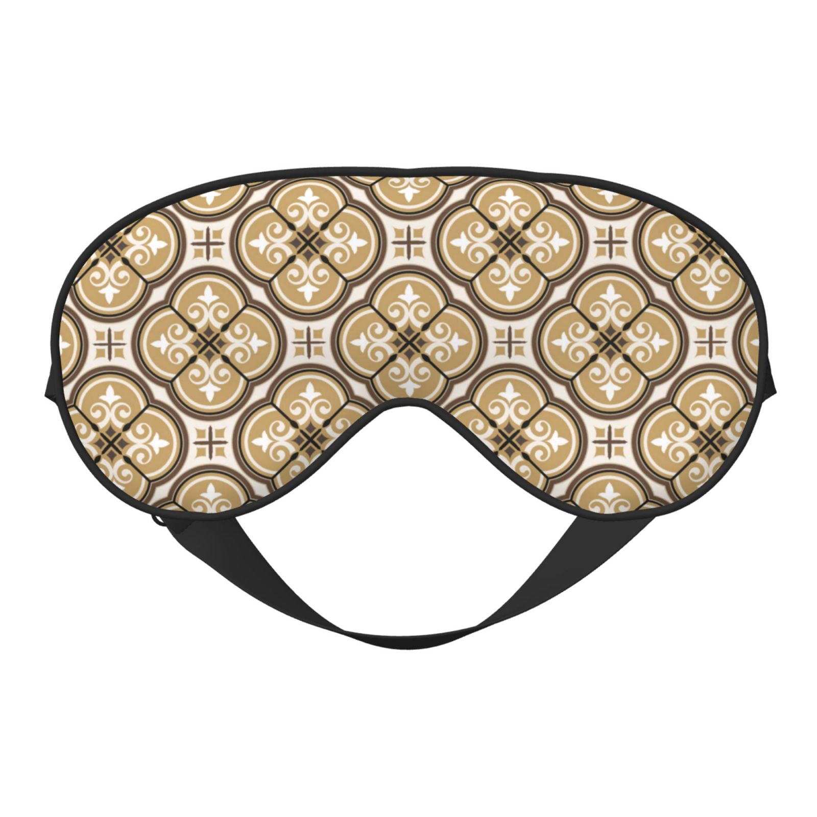 Sleep Masks for Women Men, Vintage Brown white print Blackout Eye Masks ...