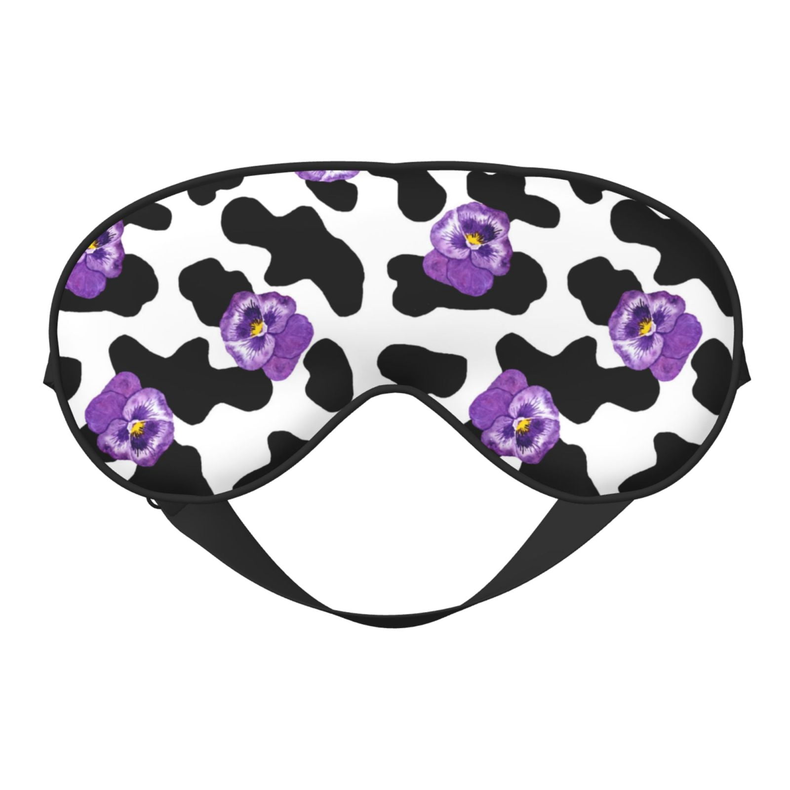 Sleep Masks for Women and Men, cow print purple violet flower Double ...