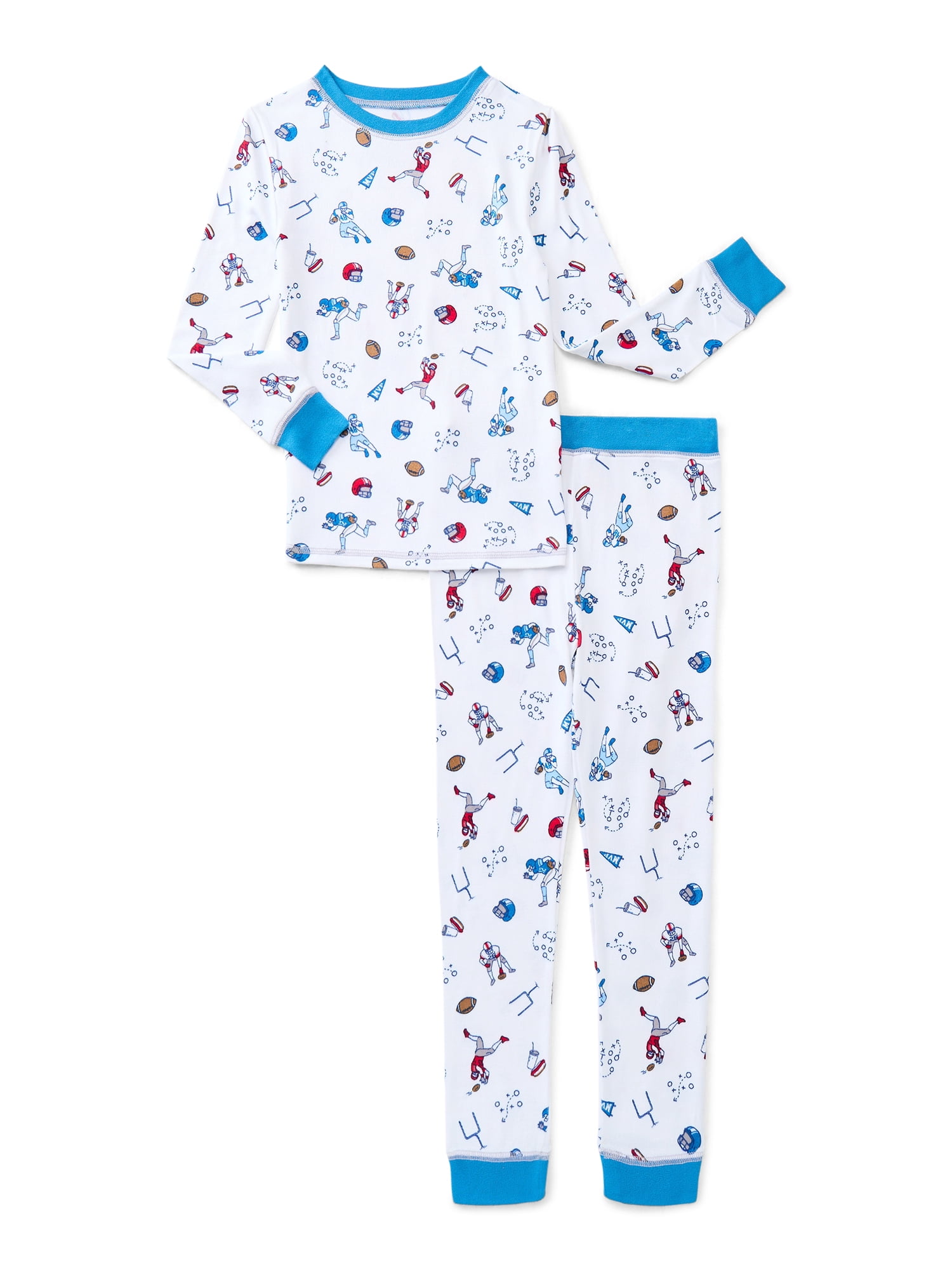 Sleep On It Boys Snug Fit Long Sleeve Tee and Pants Pajama Set, 2-Piece ...