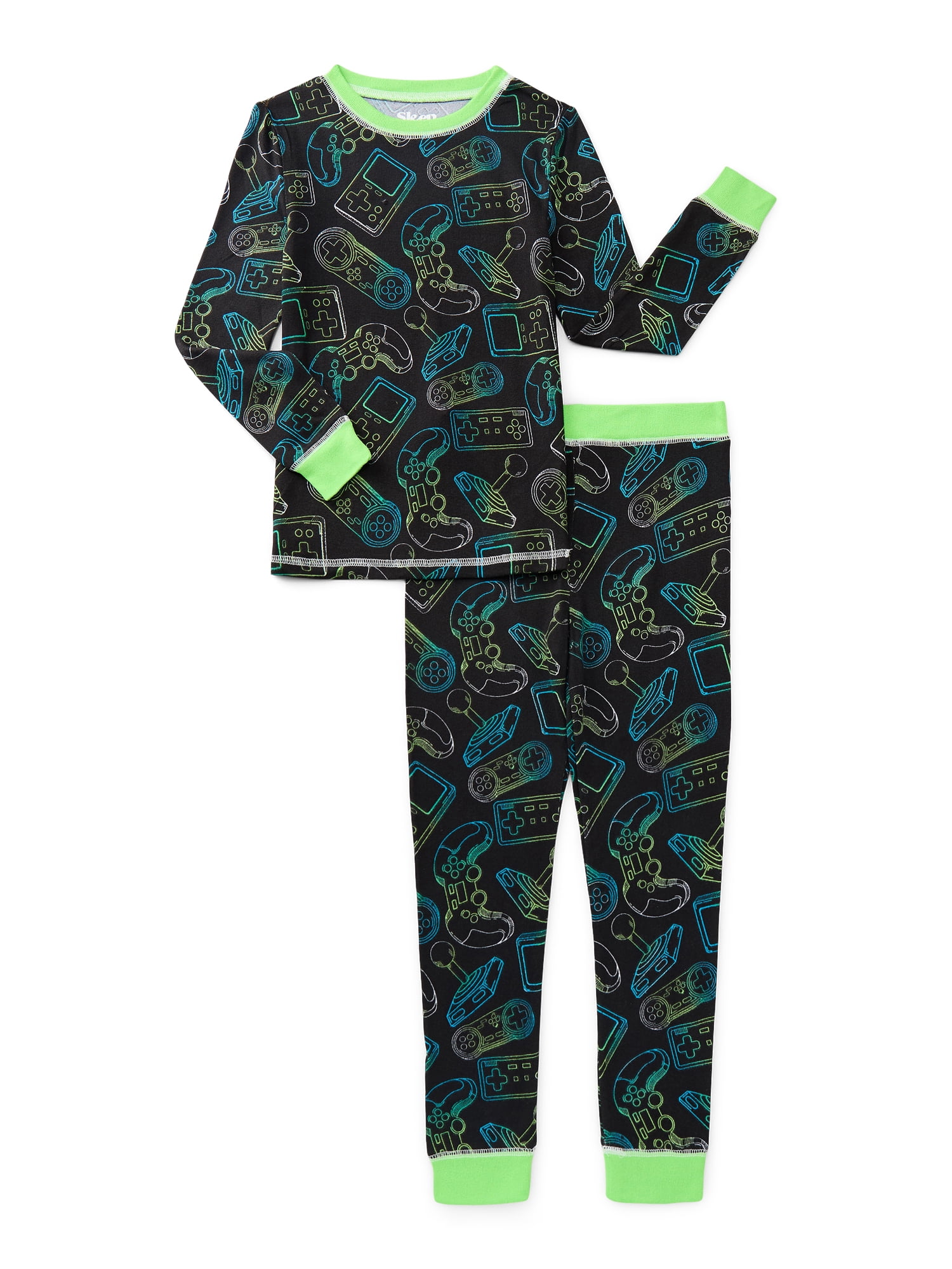 Sleep On It Boys Snug Fit Long Sleeve Tee and Pants Pajama Set, 2-Piece ...