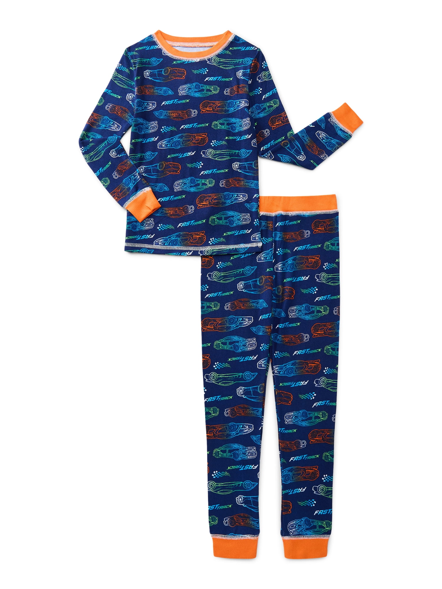 Sleep On It Boys Snug Fit Long Sleeve Tee and Pants Pajama Set, 2-Piece ...