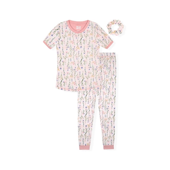 Sleep On It Girls 2-Piece Super Soft Jersey Snug-Fit Pajama Set ...