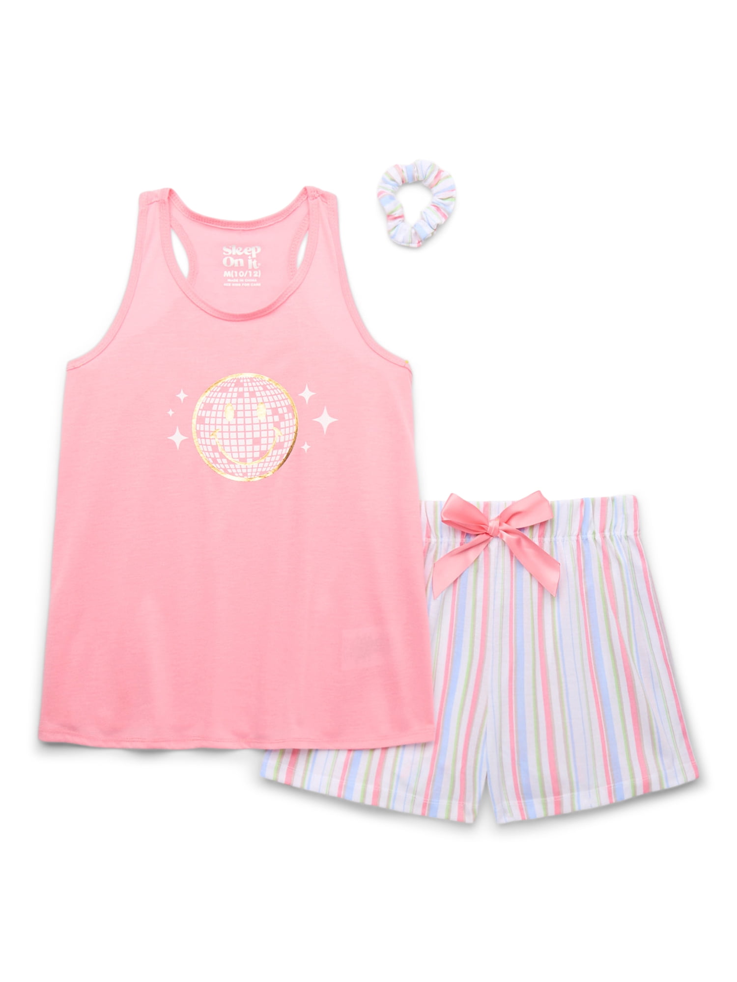 Sleep On It Girls Tank Top and Shorts Pajama Set - Sizes 7-16 - Walmart.com
