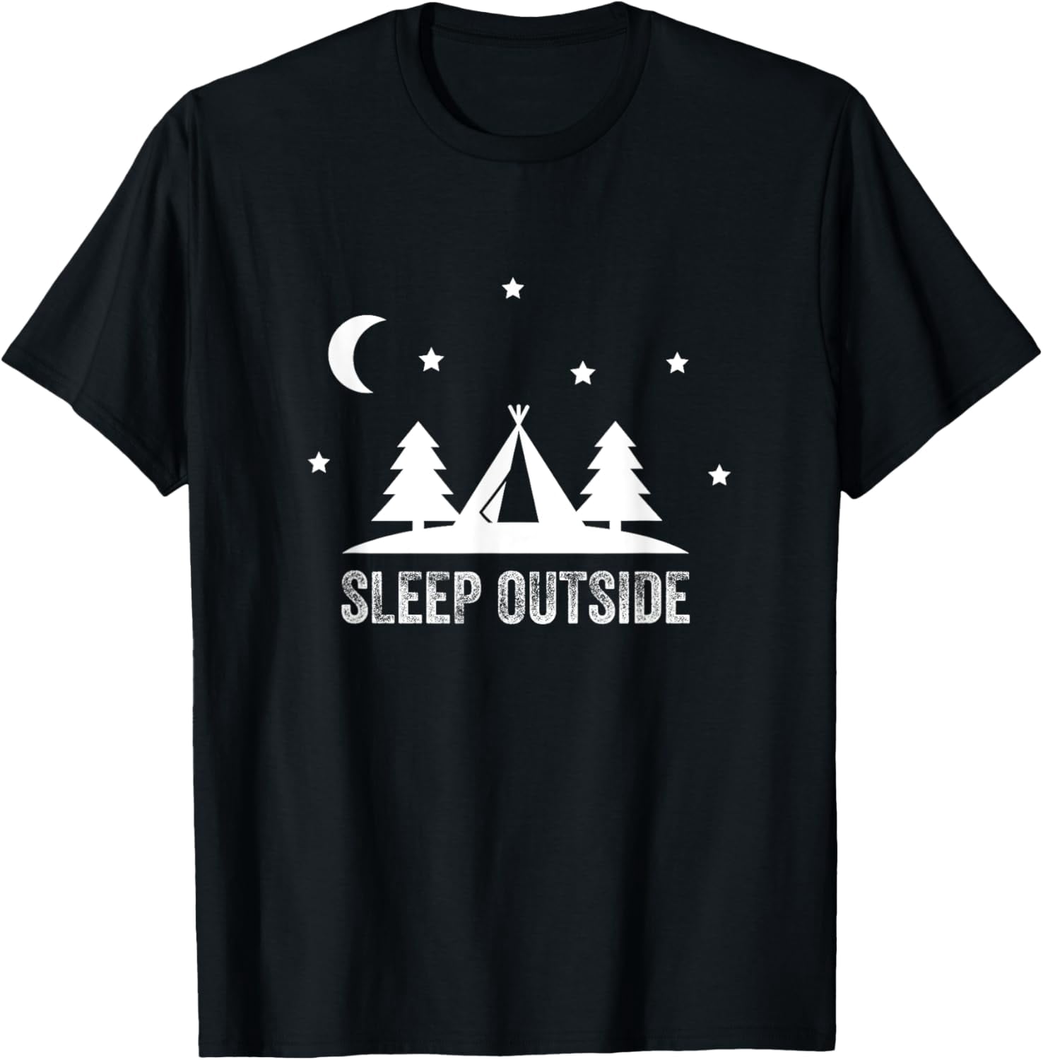 Sleep Outside T-Shirt - Outdoors Night Sky Camping Tent TeeBrand ...
