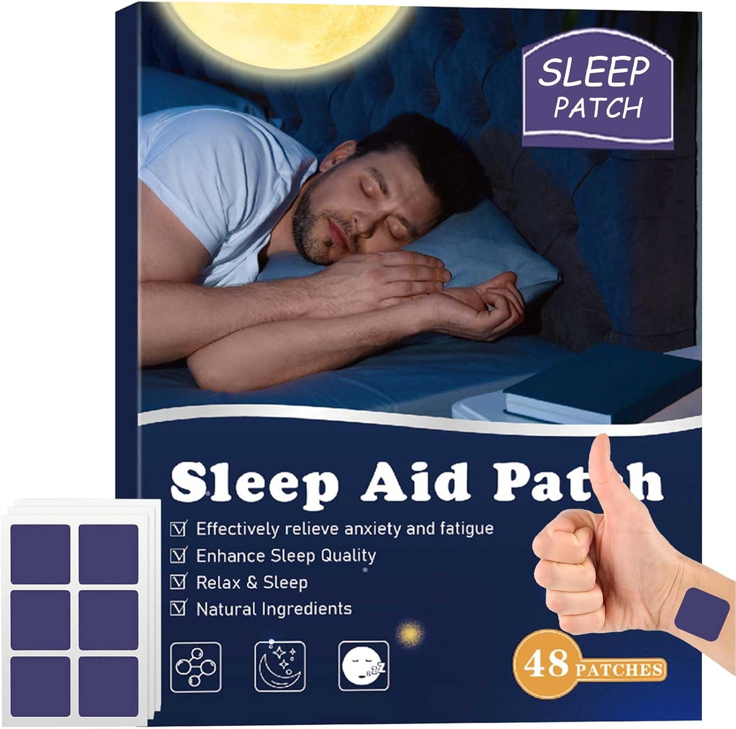 Sleep Patches for Adults Extra Strength- 48 PCS Upgraded Improve Deep ...