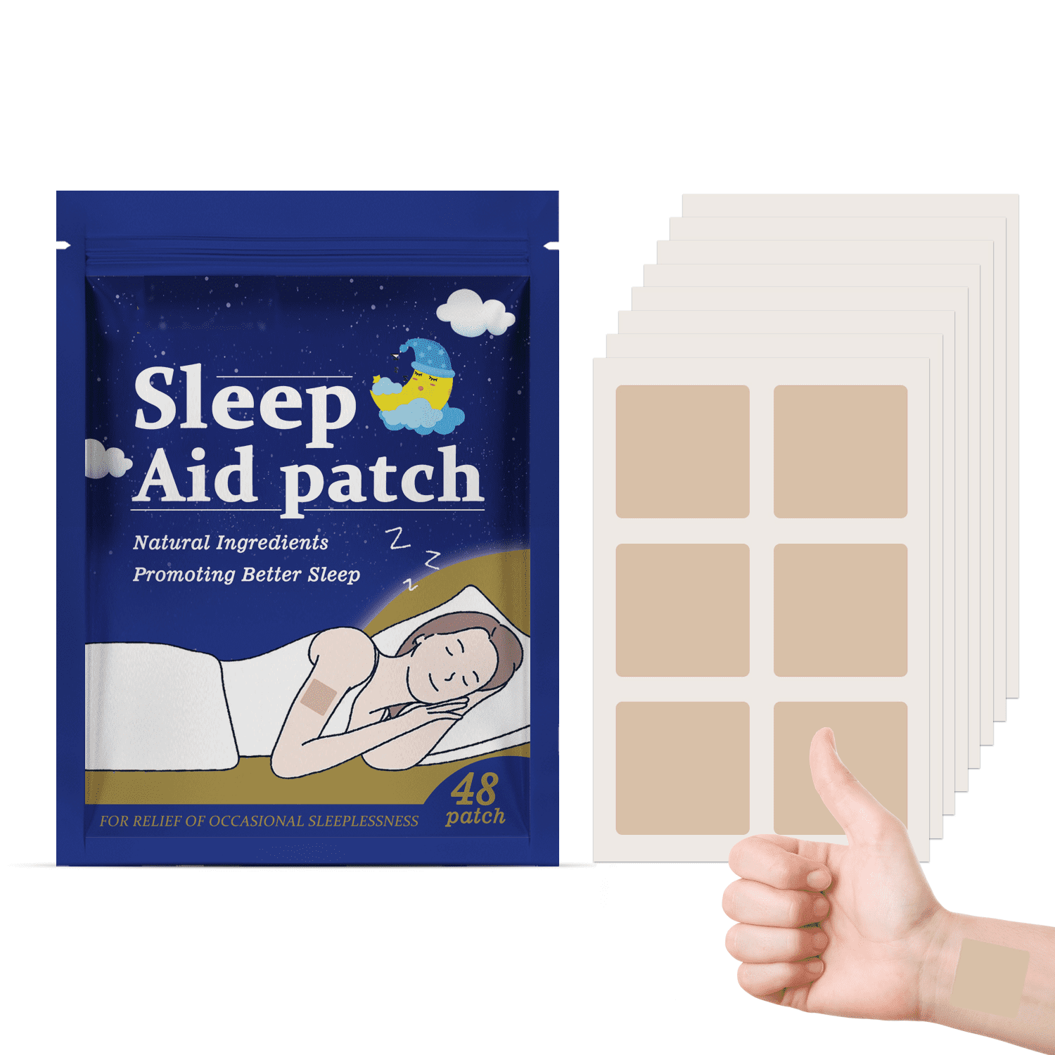 Sleep Patches for Adults Extra Strength，Natural Sleep Aid for Deep Sleep， Long-Lasting Sweet ...
