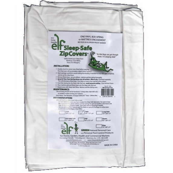 Sleep Safe ZipCover Vinyl Bed Bug, Dust Mite, and Allergen Proof ...