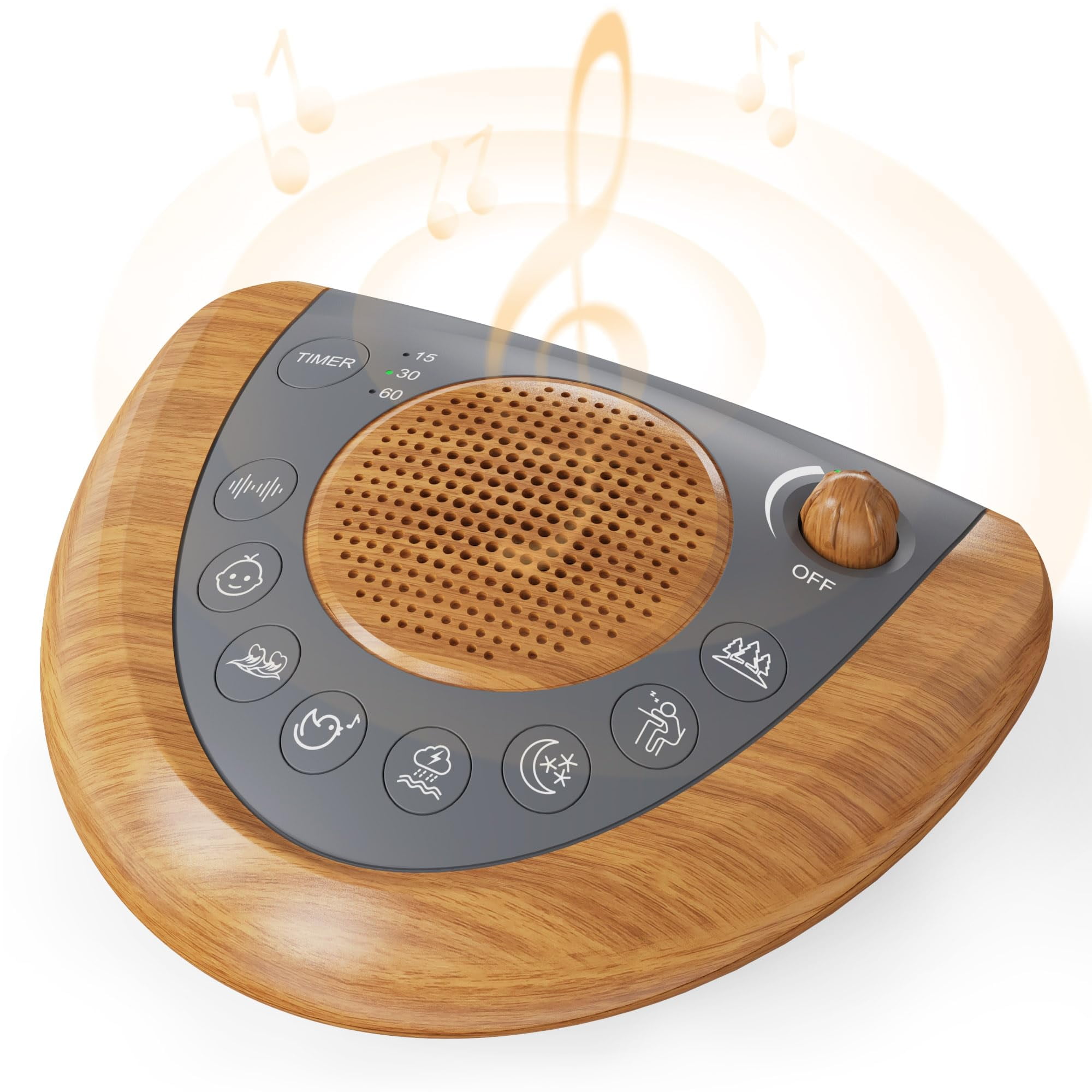 Sleep Sound Machine, Portable Battery Powered Noise Machine with 36 ...