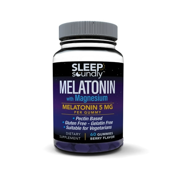 Sleep Soundly Chewable Gummies, Magnesium & Melatonin, Sleep Aid, 5mg ...