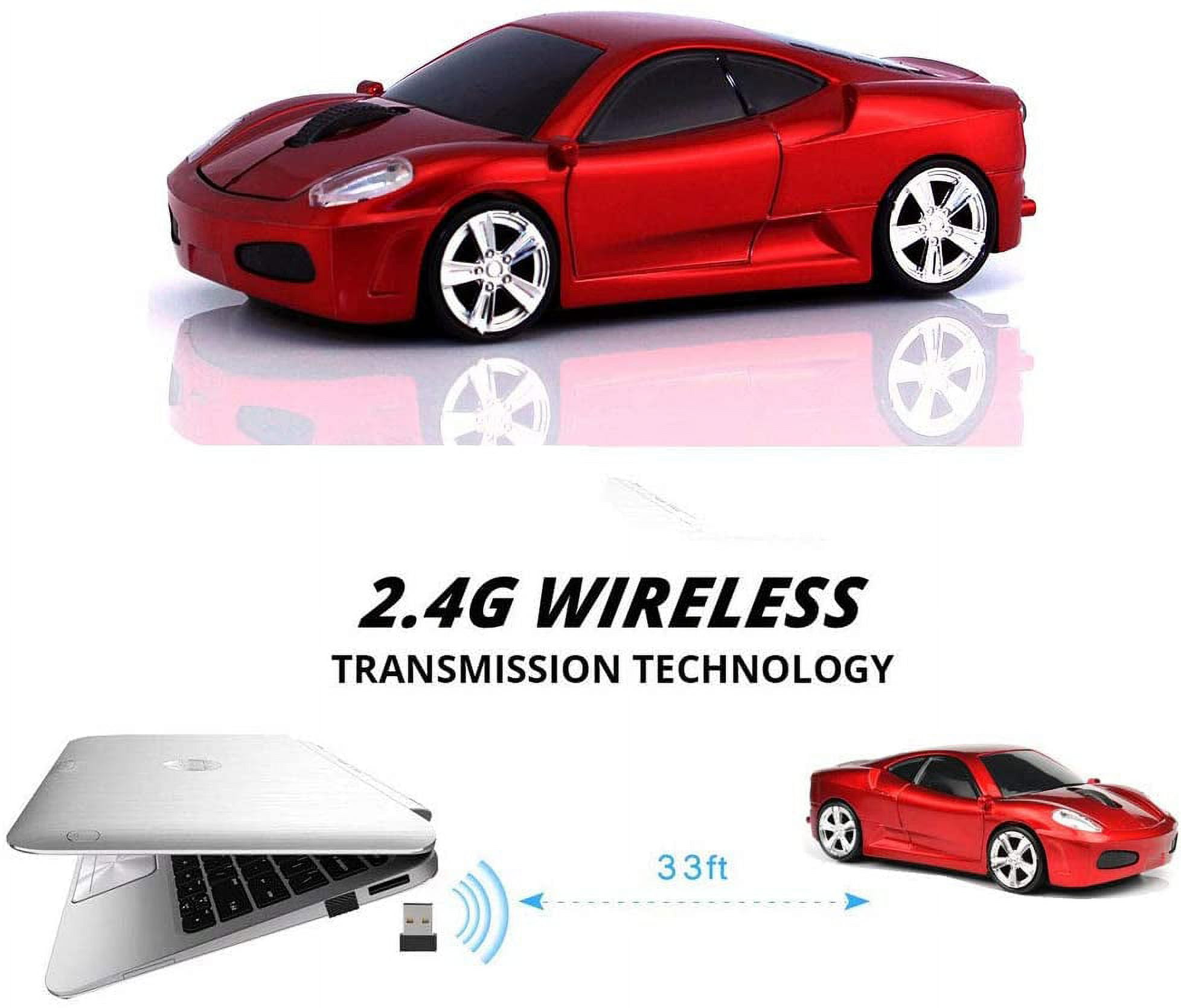 Sleep Sport Car Shaped Wireless Computer Mouse Ergonomic Gaming Optical ...