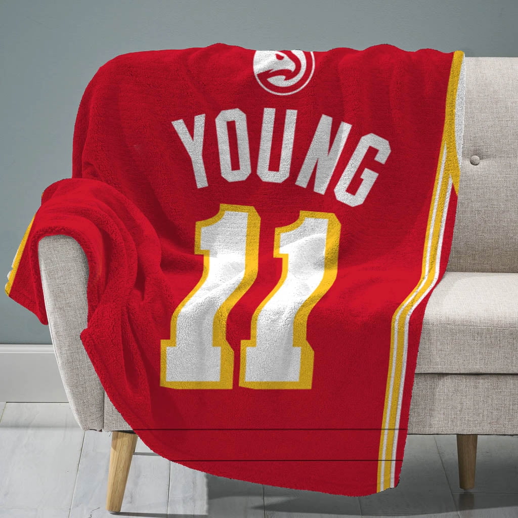Sleep Squad Atlanta Hawks Trae Young 60” x 80” Raschel Plush Blanket ...