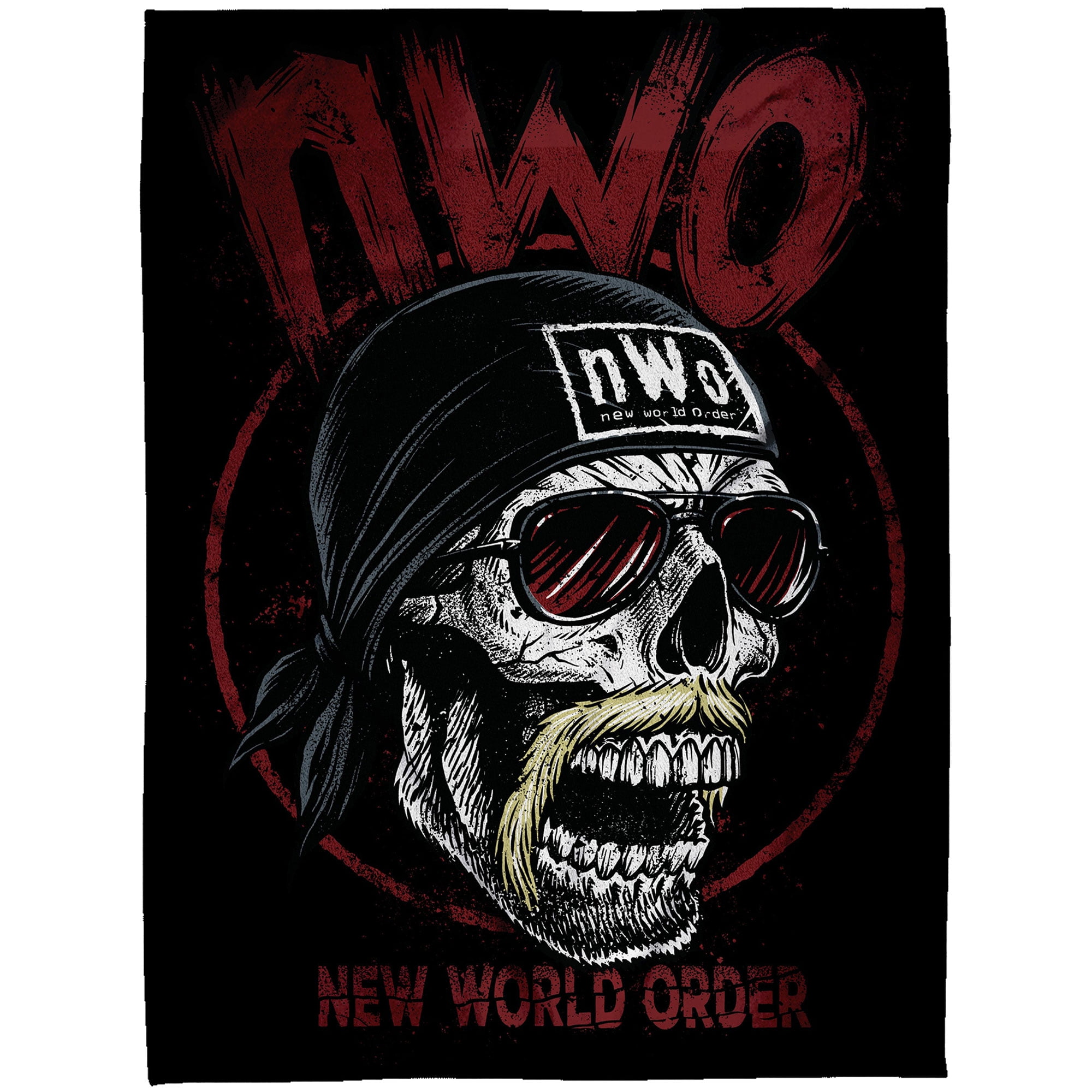 Sleep Squad Black Hulk Hogan 60" x 80" Raschel Plush Throw Blanket ...