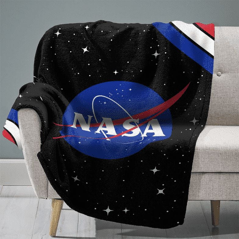 Sleep Squad Nasa Logo 60” x 80” Plush Throw - Walmart.com