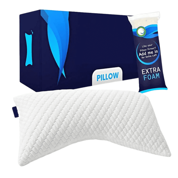 Sleep Stacker Curved Shape Adjustable Layer Pillow. 3 Layer Height ...